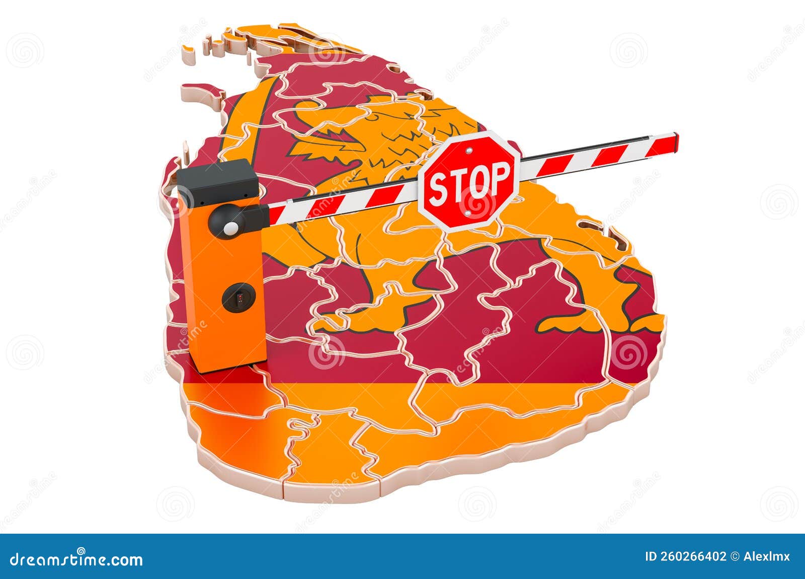 Border in Sri Lanka. Customs and Border Protection Concept Stock ...