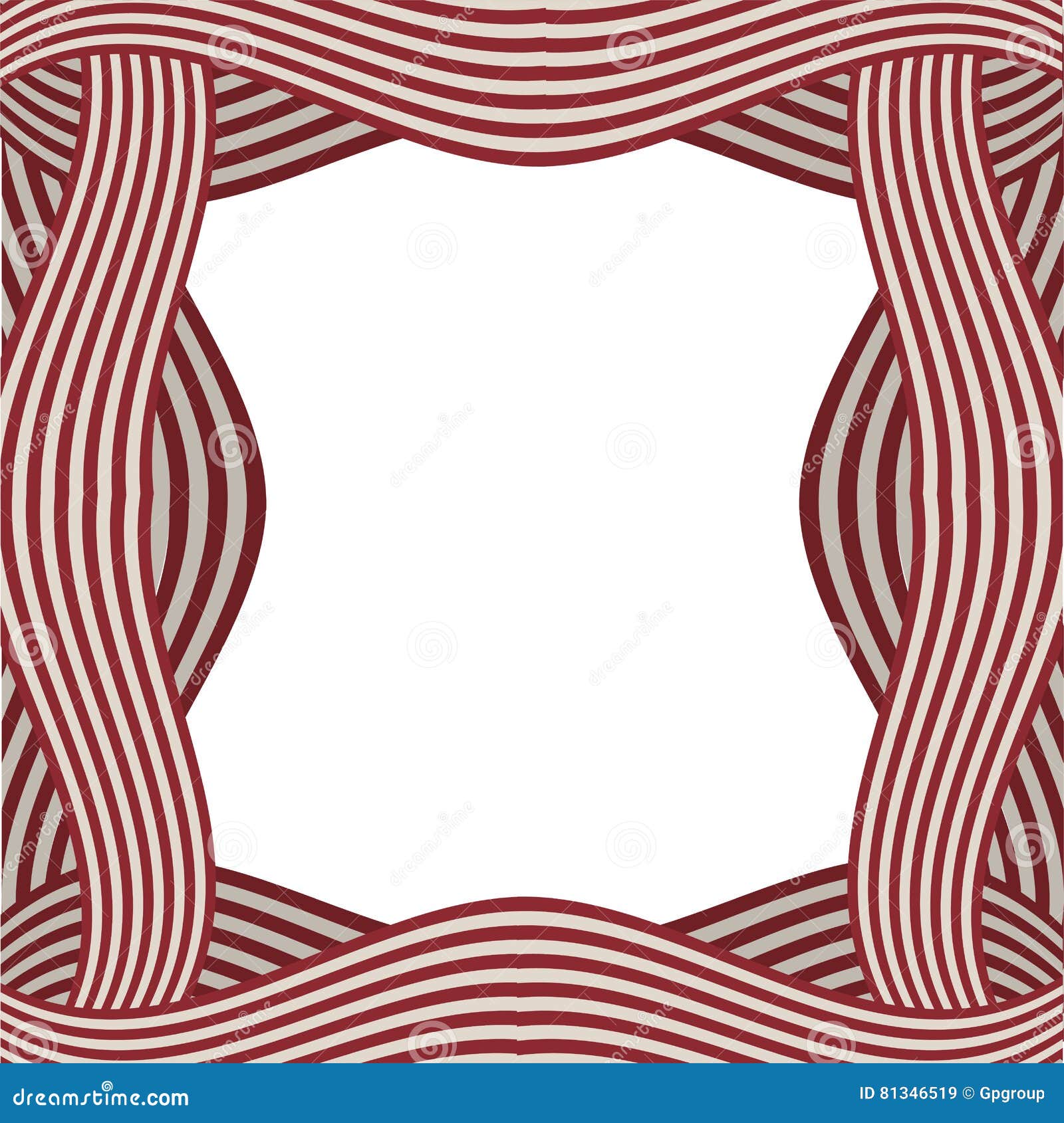 Border with Striped Lines in Color Stock Illustration - Illustration of ...