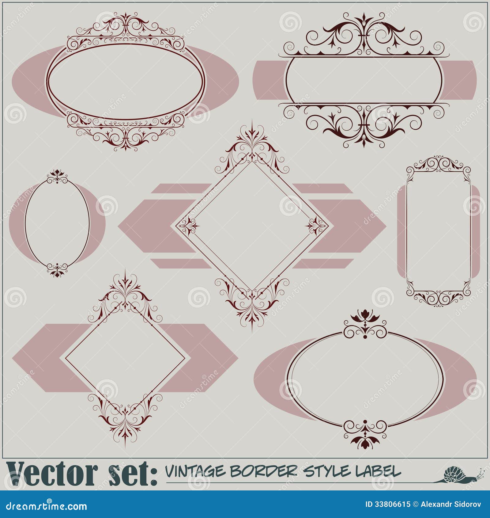 Border style labels stock vector. Illustration of nouveau - 33806615
