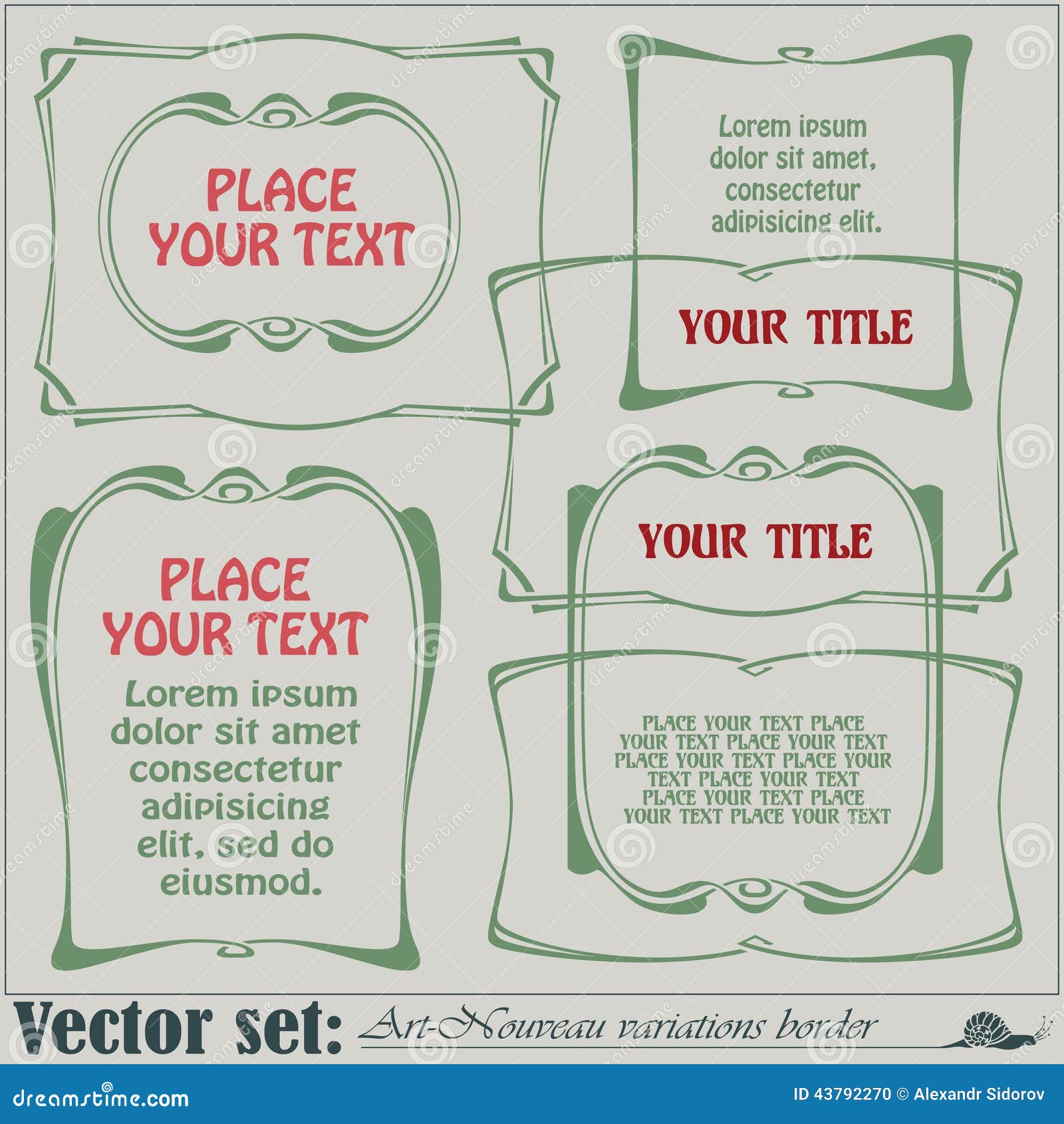 Border Style Labels on Different Topics Stock Vector - Illustration of ...