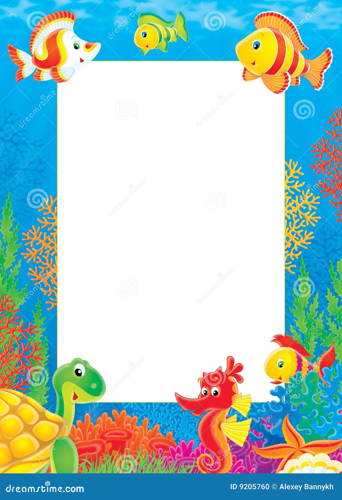 Border for summer photo stock illustration. Illustration of exotic ...