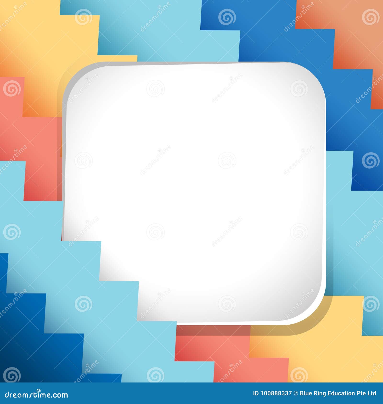 Border Template Design with Square Frame Stock Vector - Illustration of ...