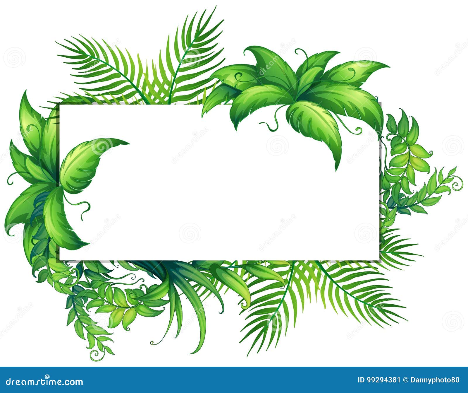 Border Template with Green Leaves Stock Vector - Illustration of green ... Border Template with Green Leaves Stock Vector - Illustration of green ...