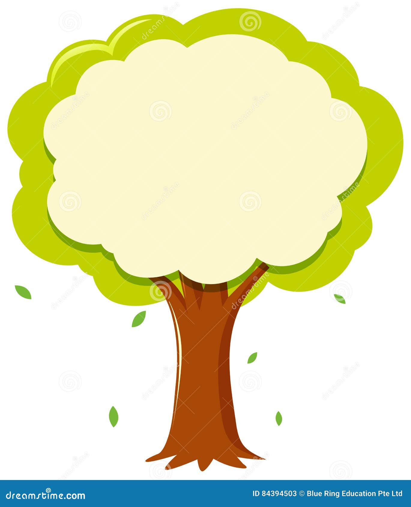 Border Template with Green Tree Stock Vector - Illustration of empty ...
