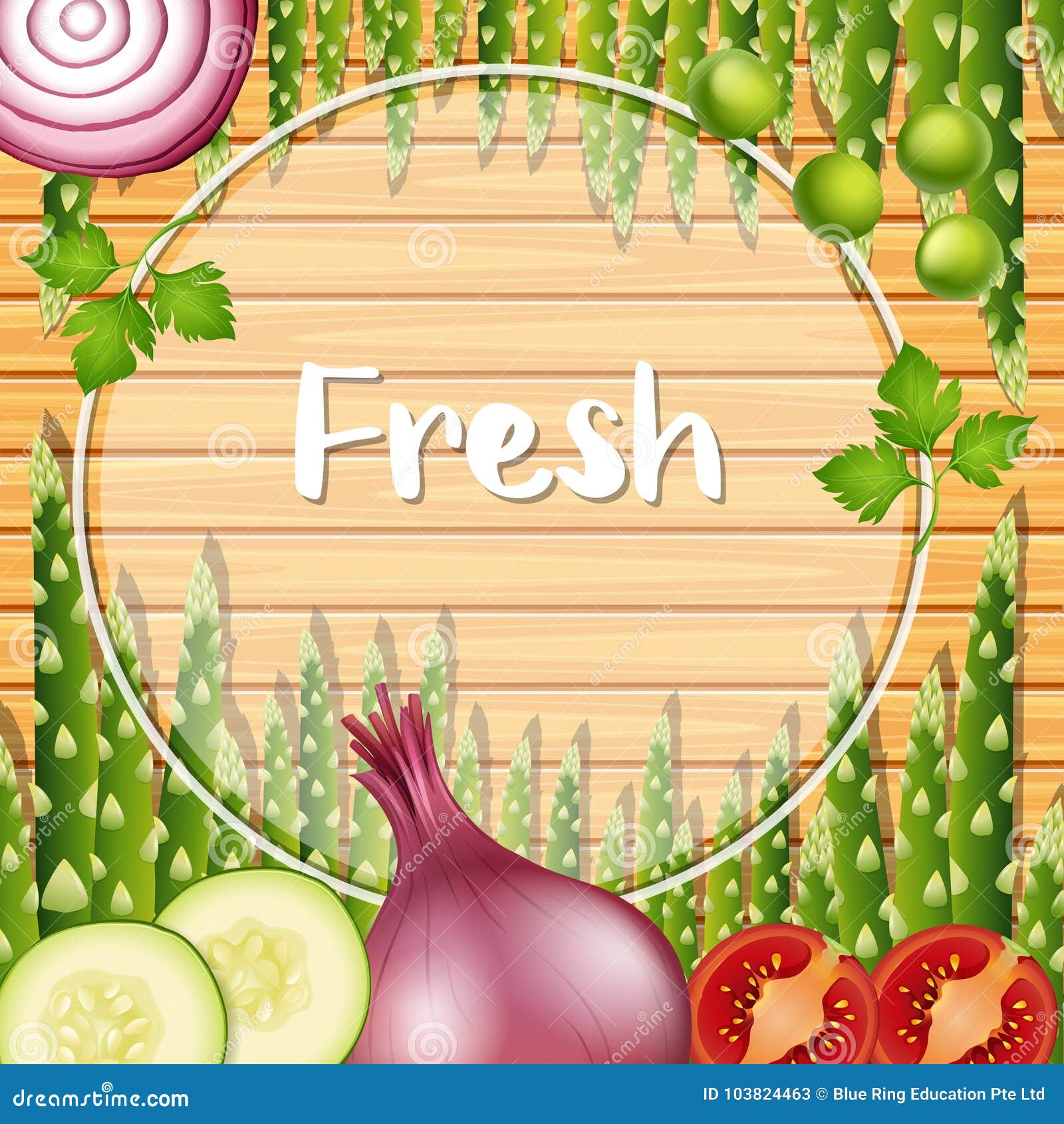 Border Template with Green Vegetables Stock Vector - Illustration of ...