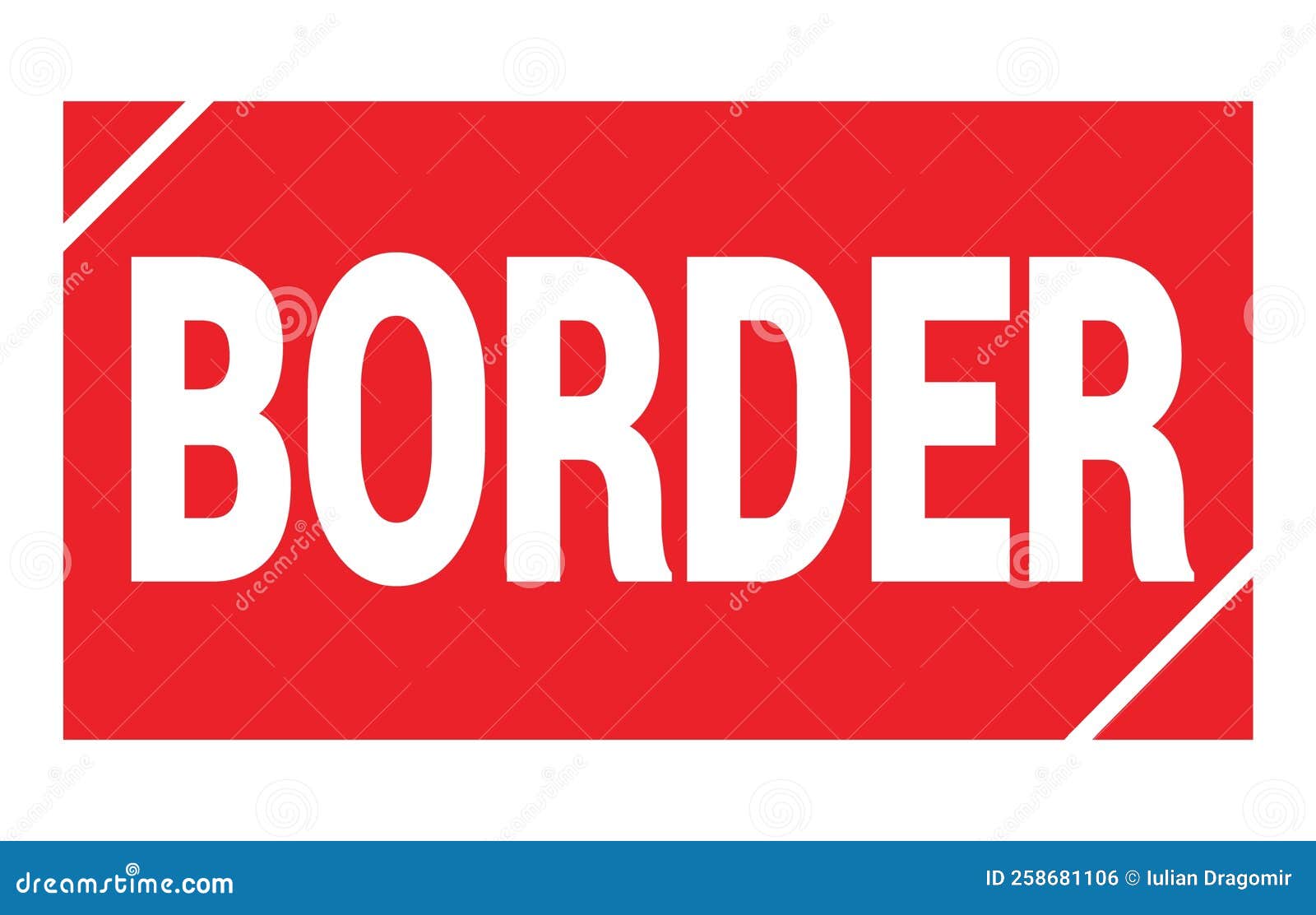 BORDER Text Written on Red Stamp Sign Stock Illustration - Illustration ...
