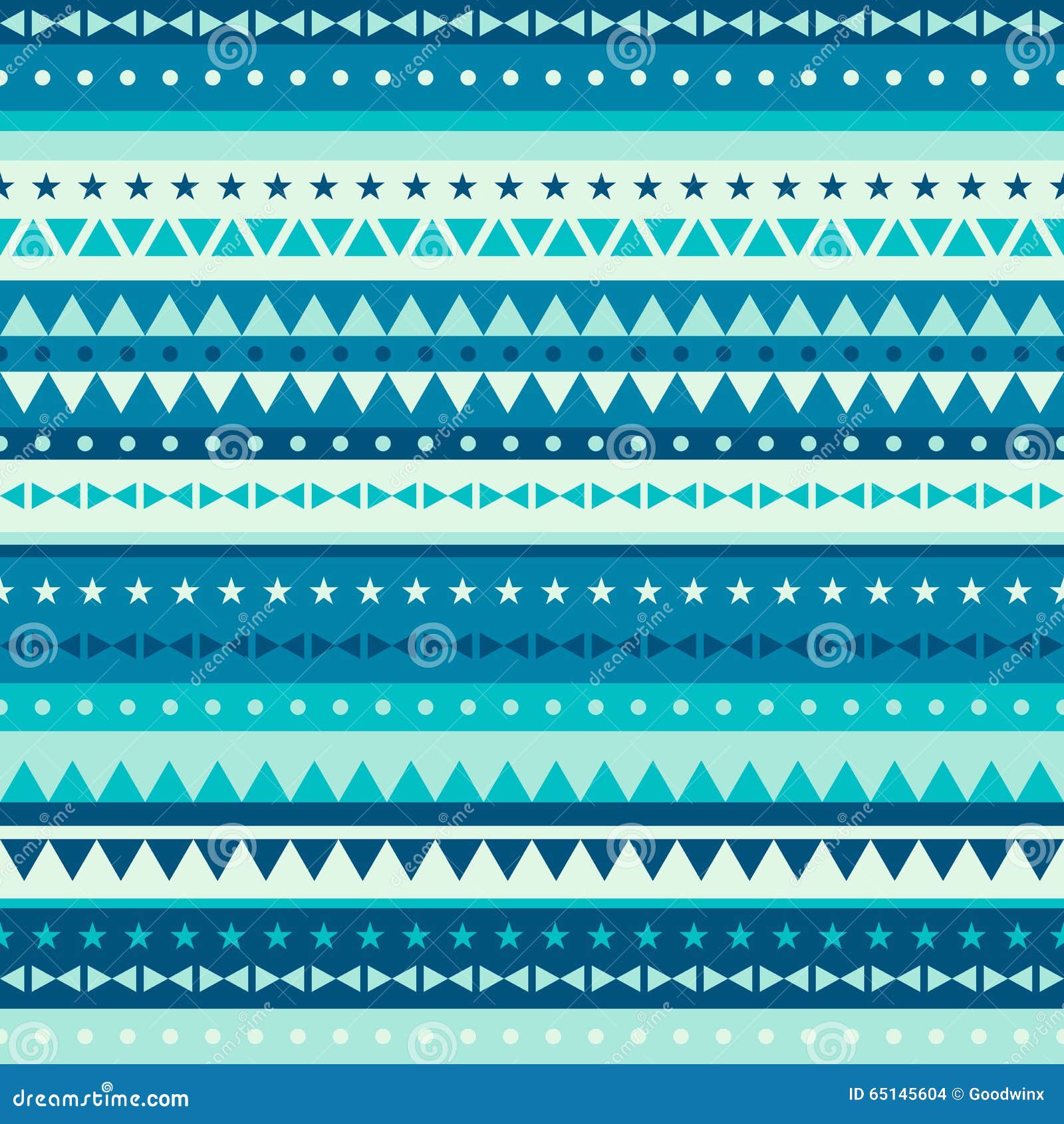 Border Triangles and Stars Pattern - Light Blue Stock Vector ...