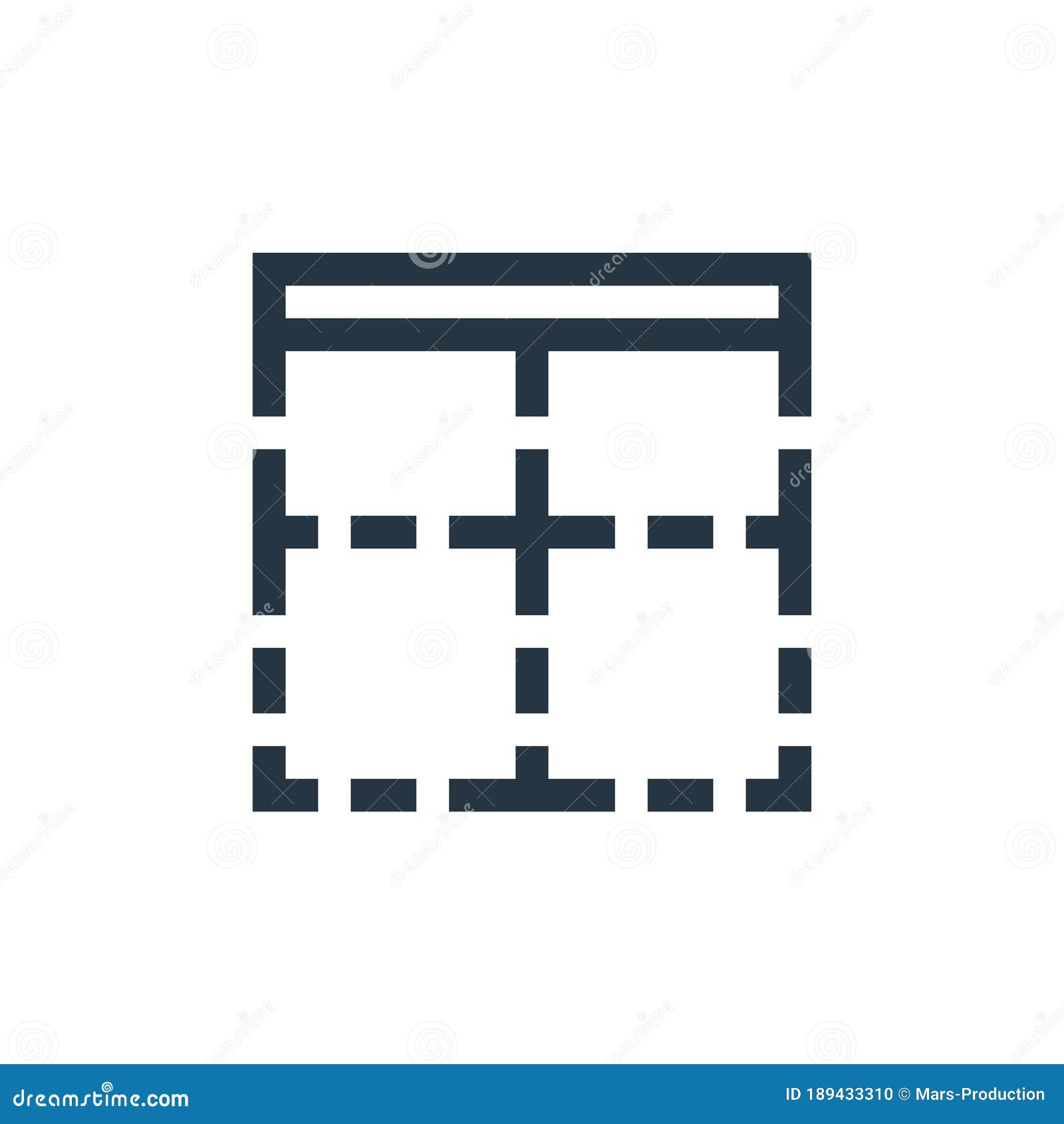 Border Vector Icon Isolated on White Background. Outline, Thin Line ...