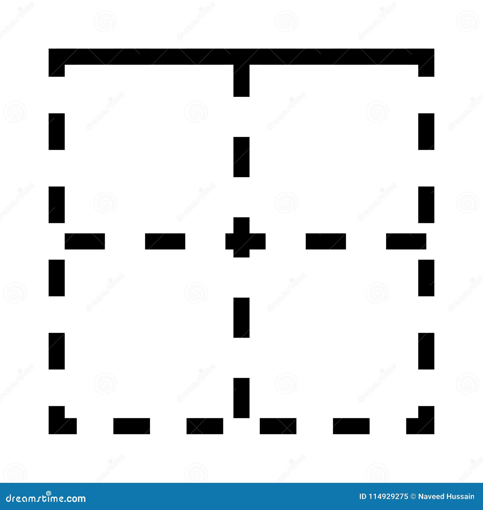 Border vector line icon stock vector. Illustration of border - 114929275