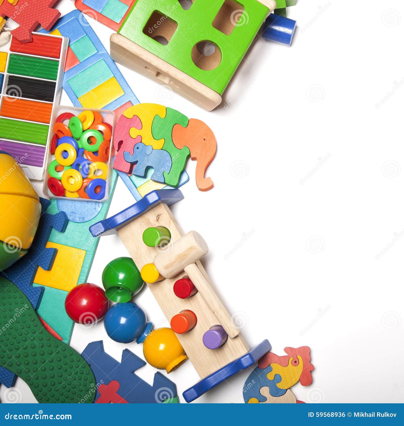 Border of very many toys stock photo. Image of pyramidion - 59568936
