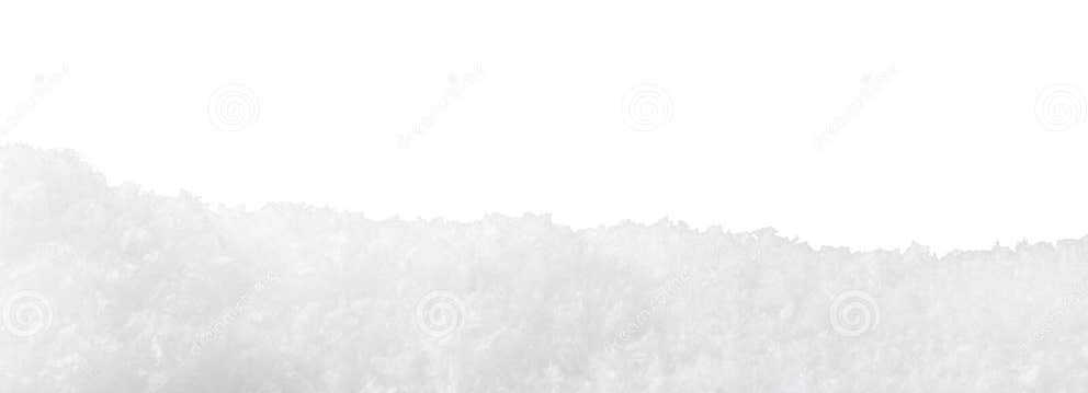 Border of White Snow Isolated on White Background Stock Photo - Image ...