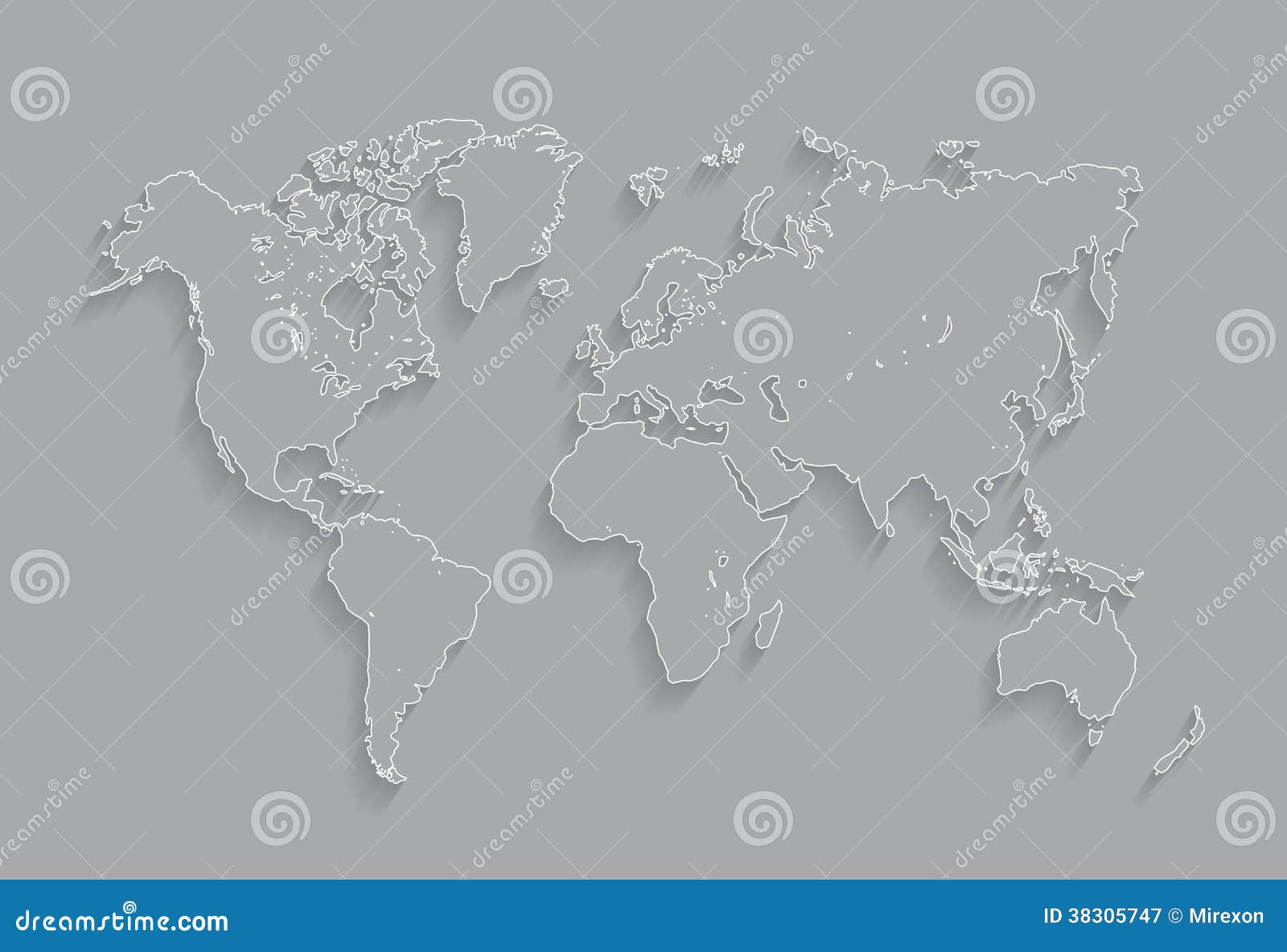 Border Worlds Map Illustration Stock Illustration - Illustration of ...
