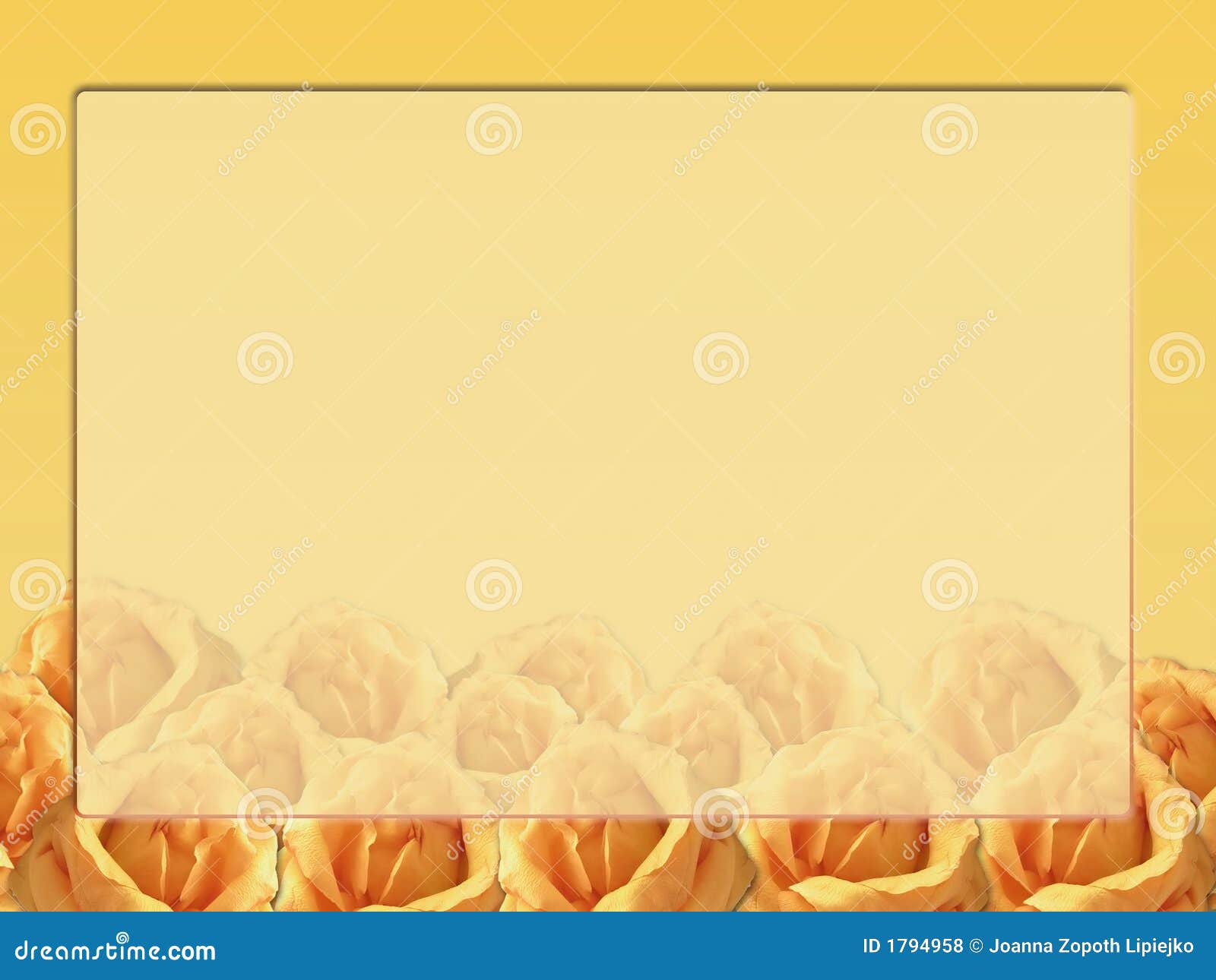 Border with yellow roses stock illustration. Illustration of flower ...