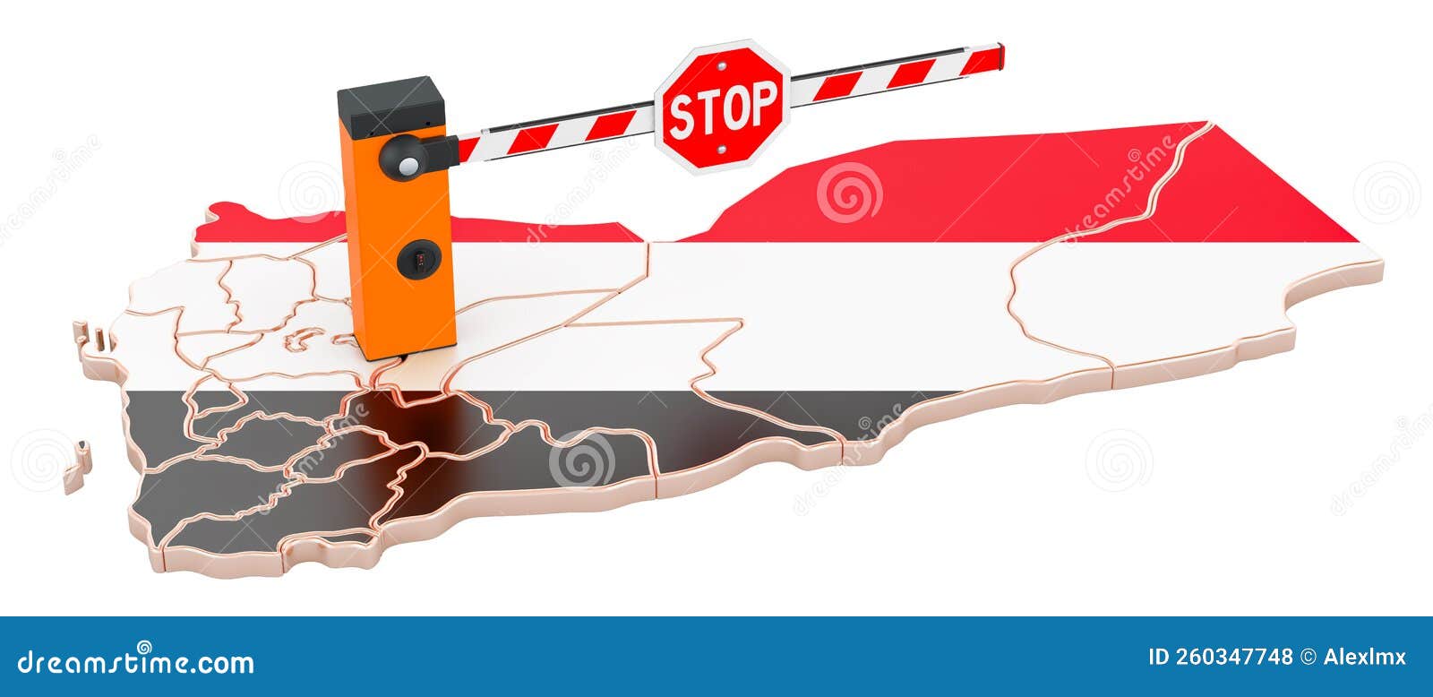 Border in Yemen. Customs and Border Protection Concept Stock ...