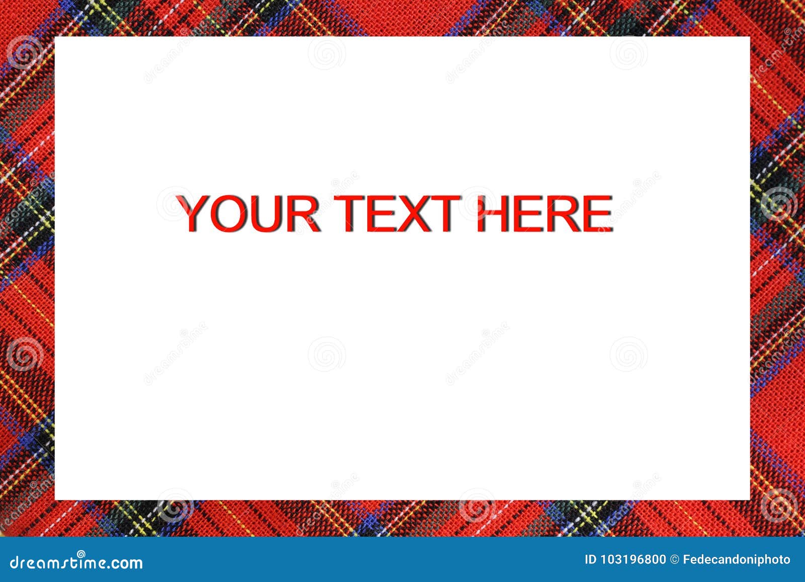 Bordered Frame with Tartan Type Scottish Designs and Text To Wri Stock ...