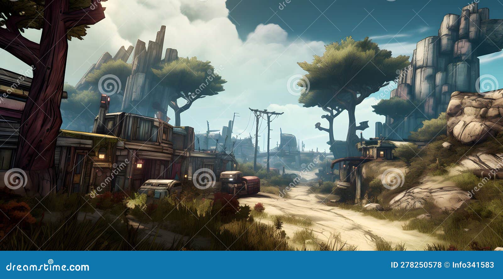Borderlands 2 FPS RPG Post-apocalyptic Two Generative AI Stock Illustration - Illustration of ...