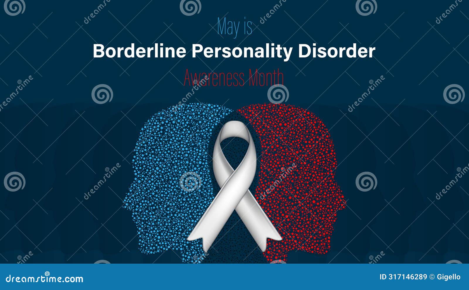 BPD - Borderline Personality Disorder Icon Set With Web Header Banner ...