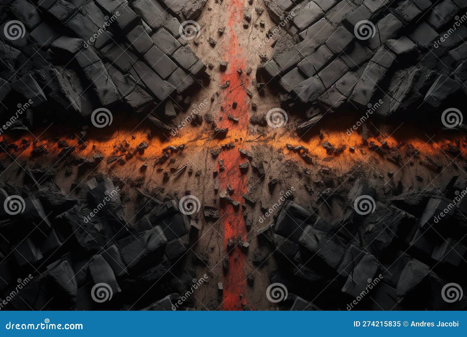 Borders of Charcoal Made with War Concept. Stock Illustration ...