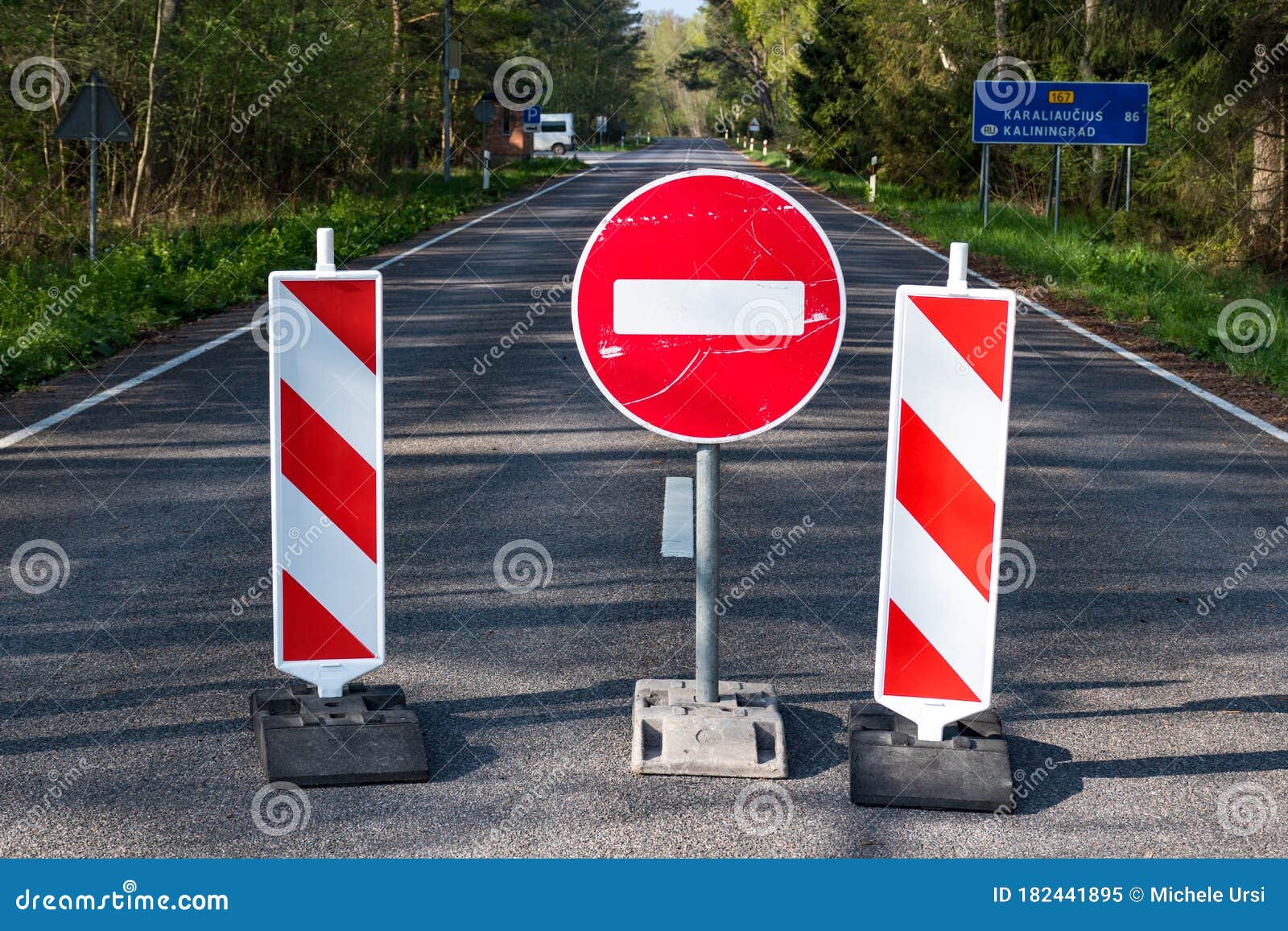 Borders Closed, Stop Sign on the Road Stock Image - Image of border ...