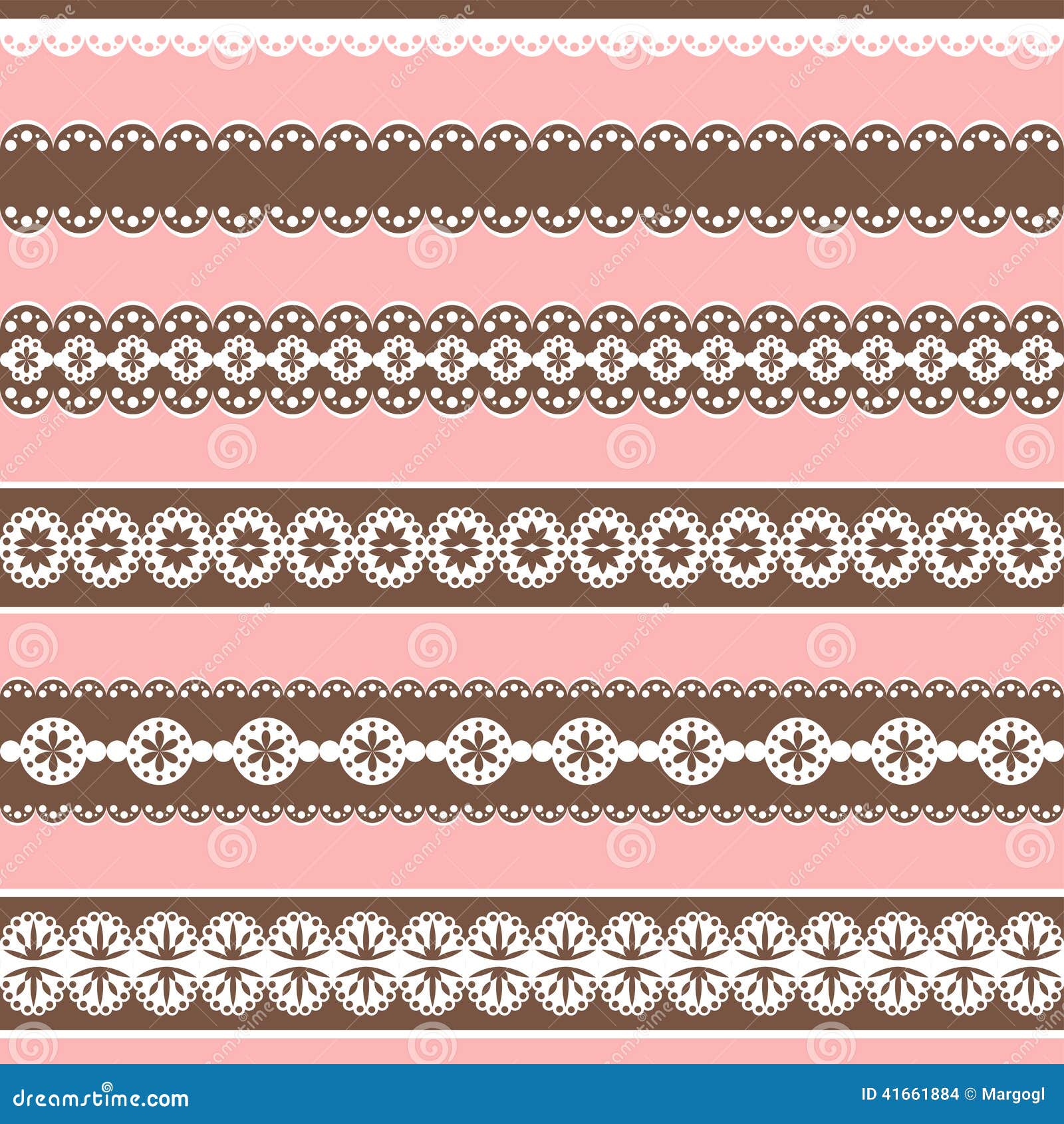 Borders Collection Design Elements For Scrapbook Stock Vector