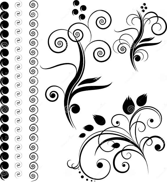 Borders, design elements stock vector. Illustration of curled - 7228838