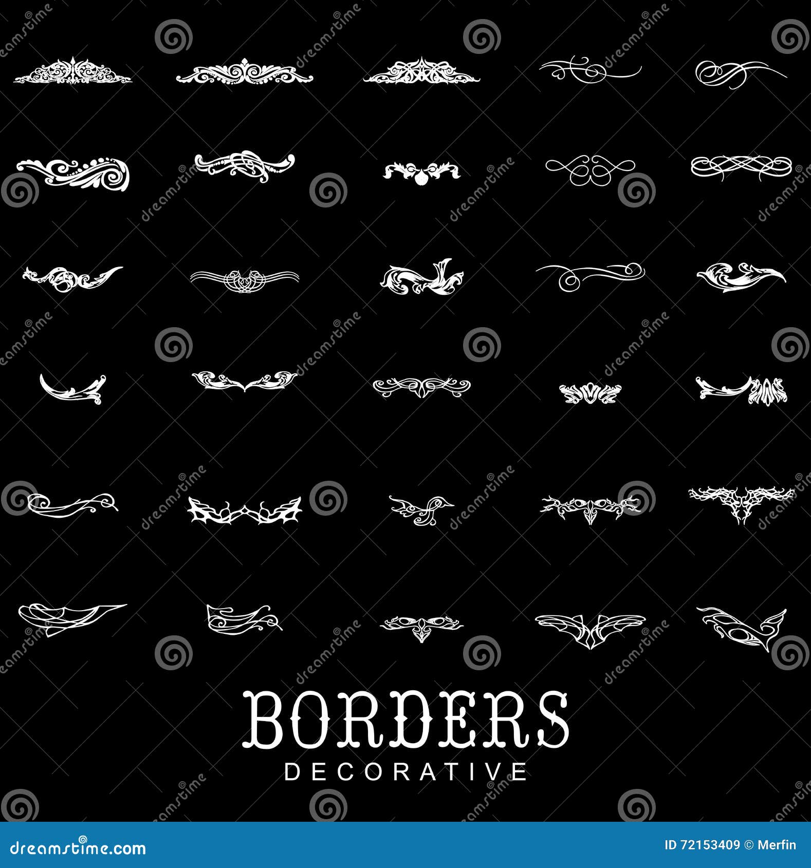 Borders and Dividers Decorative Stock Vector - Illustration of classic ...