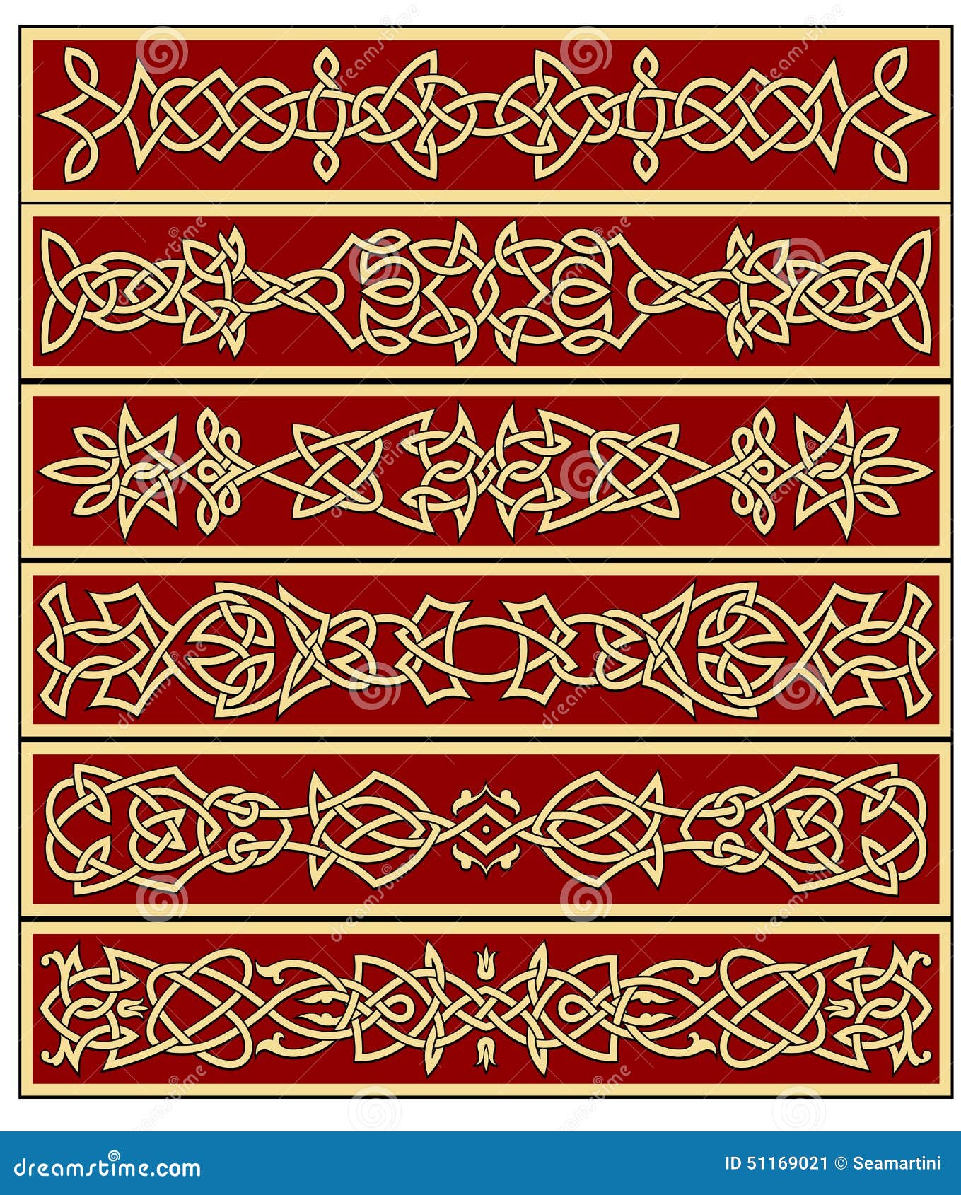 Borders and Frames in Celtic Style Stock Vector - Illustration of irish ...