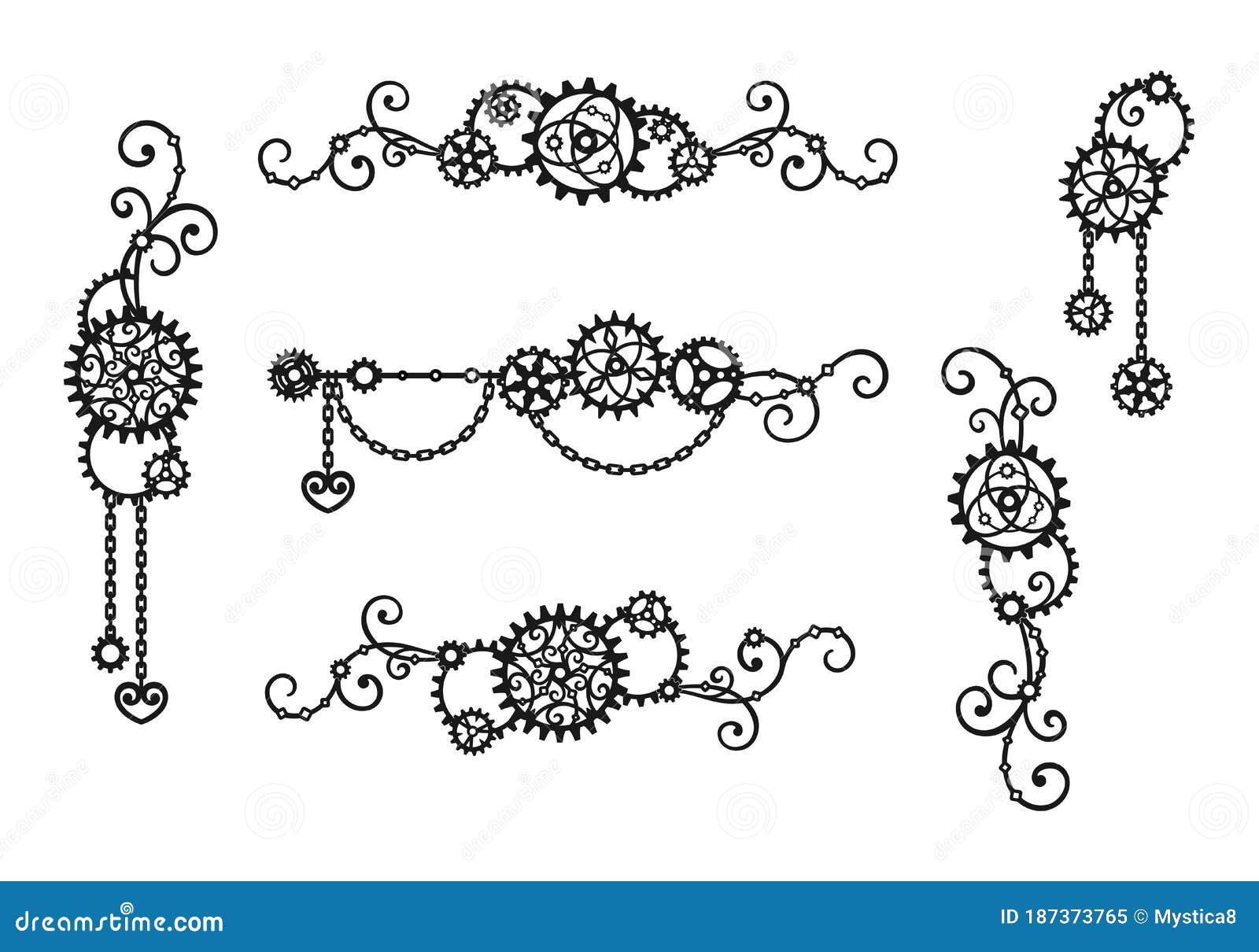 Steampunk Corner Border