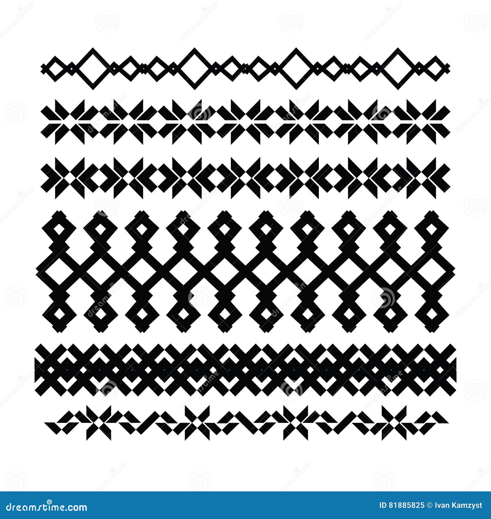 Borders and Lines for Design. Vector Geometric Elements Stock Vector ...