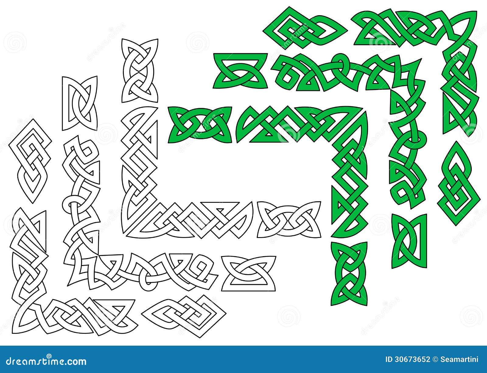 Borders and Patterns in Celtic Stock Vector - Illustration of culture ...