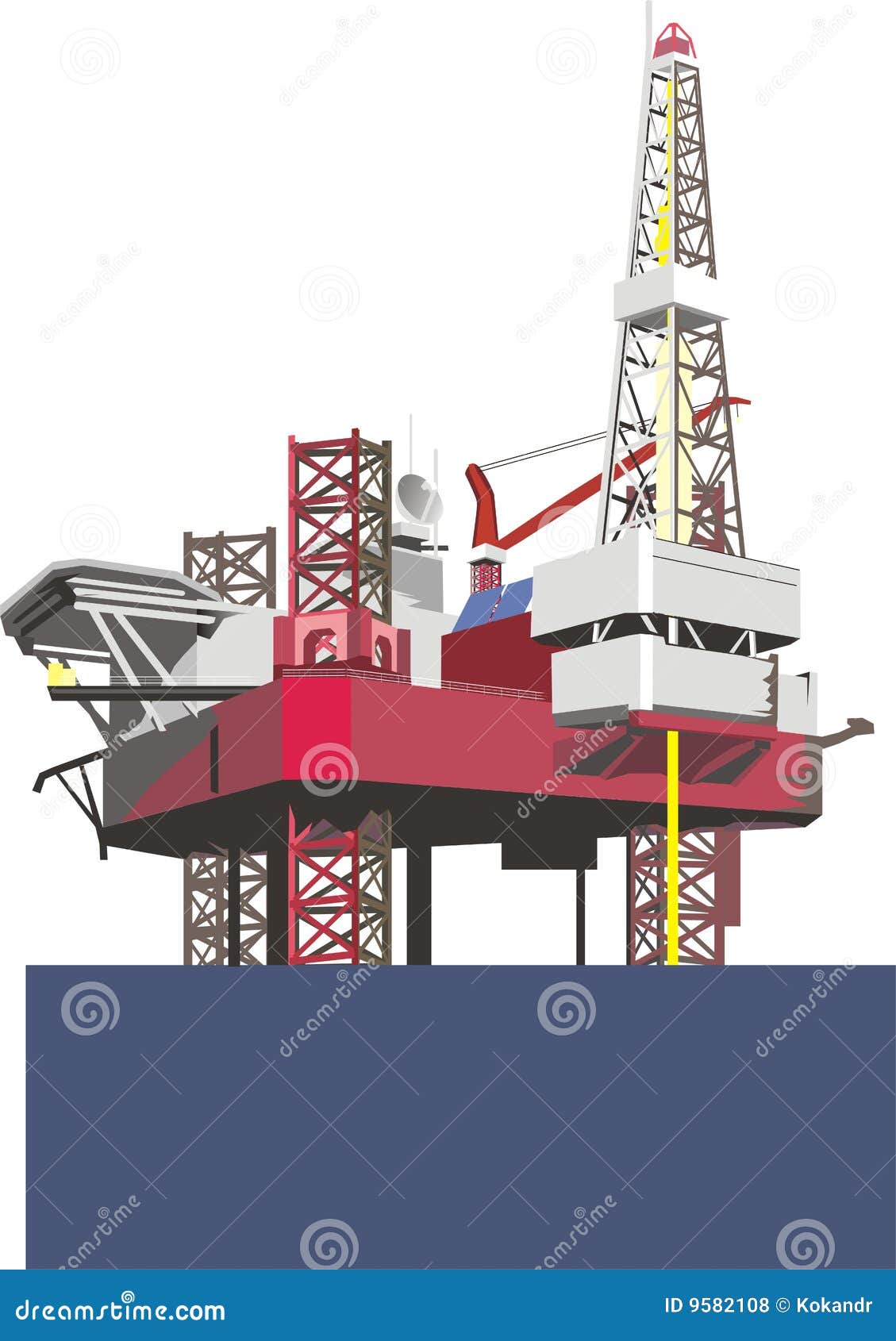 Bore Platform Vector Illustration | CartoonDealer.com #9582108