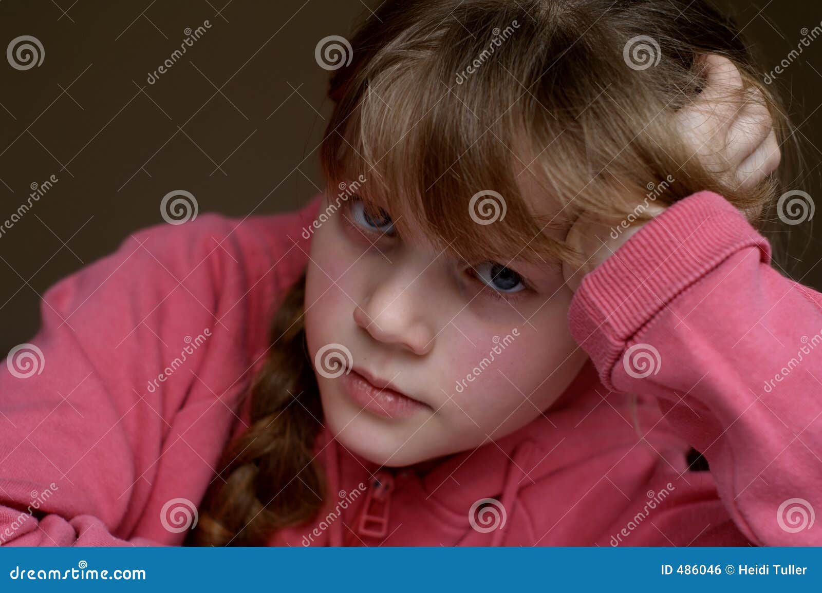 Bored! stock photo. Image of portrait, school, blue, concentrated - 486046