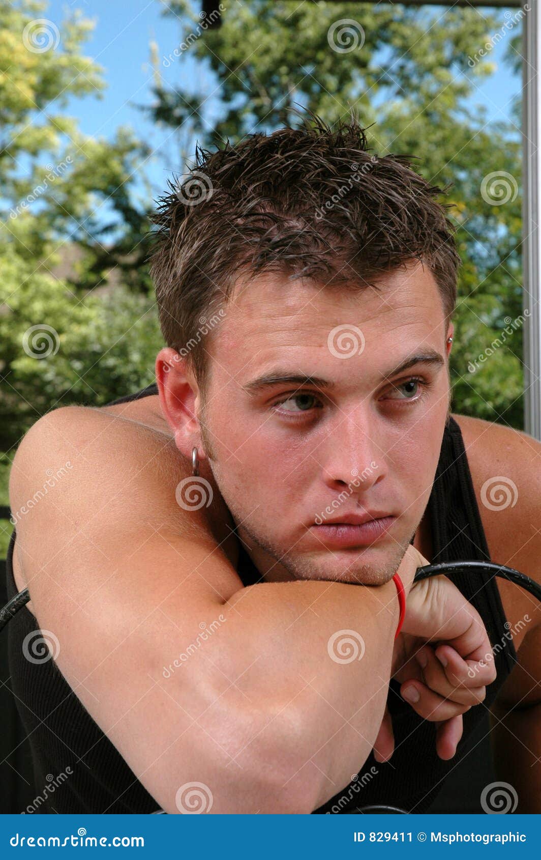 Bored stock image. Image of young, handsome, chair, male - 829411