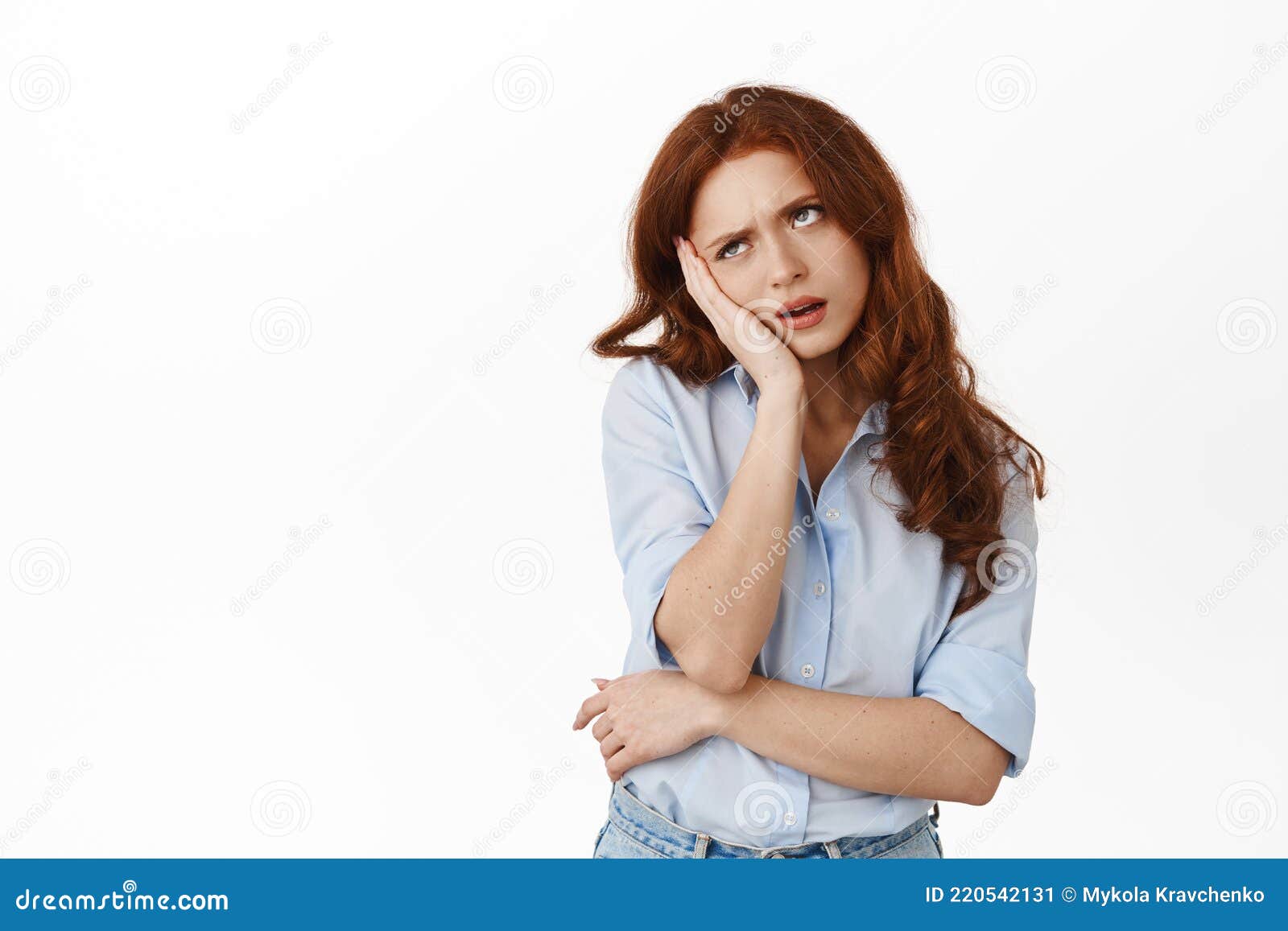 Reluctant Redhead Man In Glasses Raising Hands In Refusal Gesture Step
