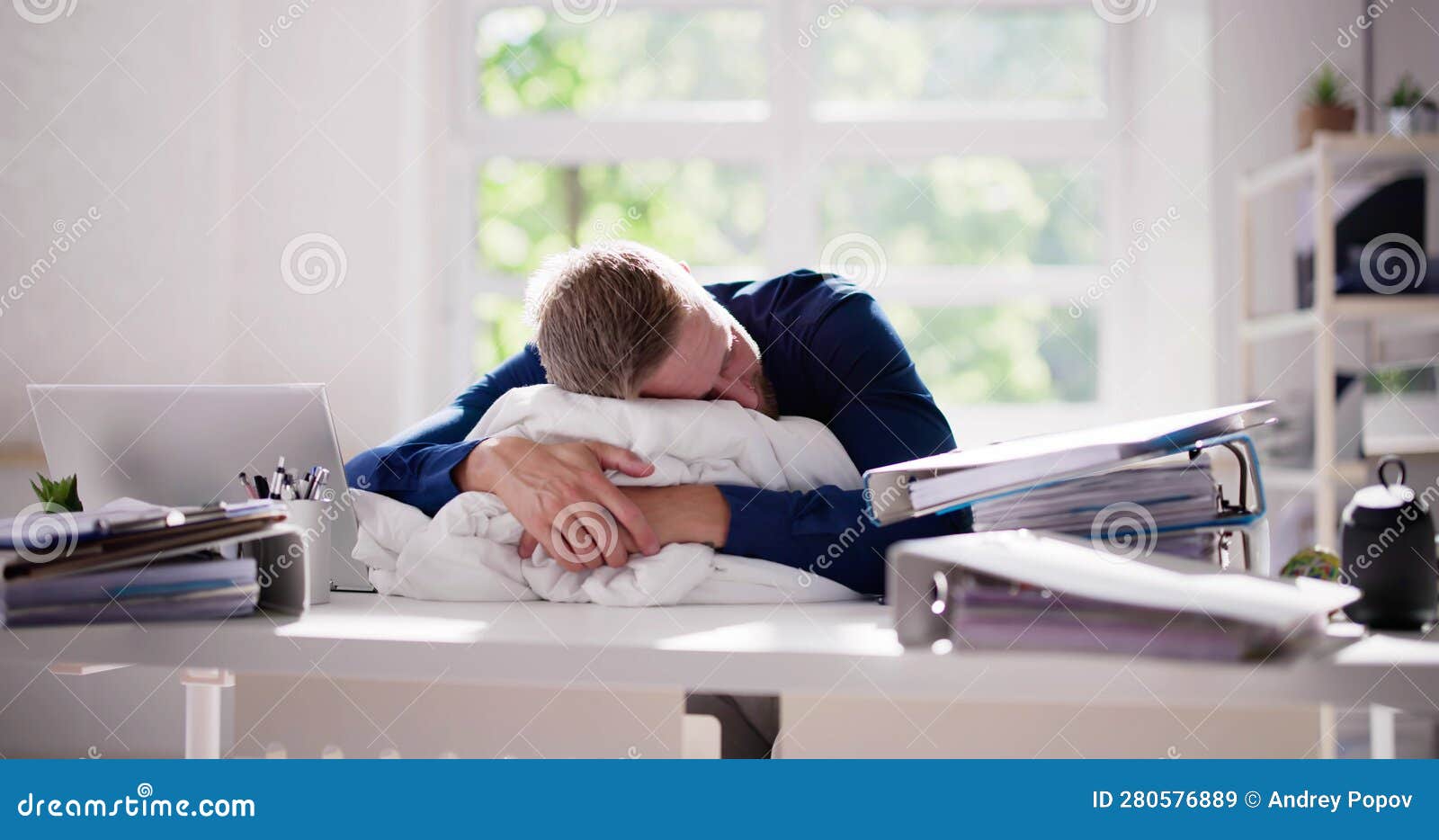 Bored Boss Man Sleeping stock image. Image of tired - 280576889