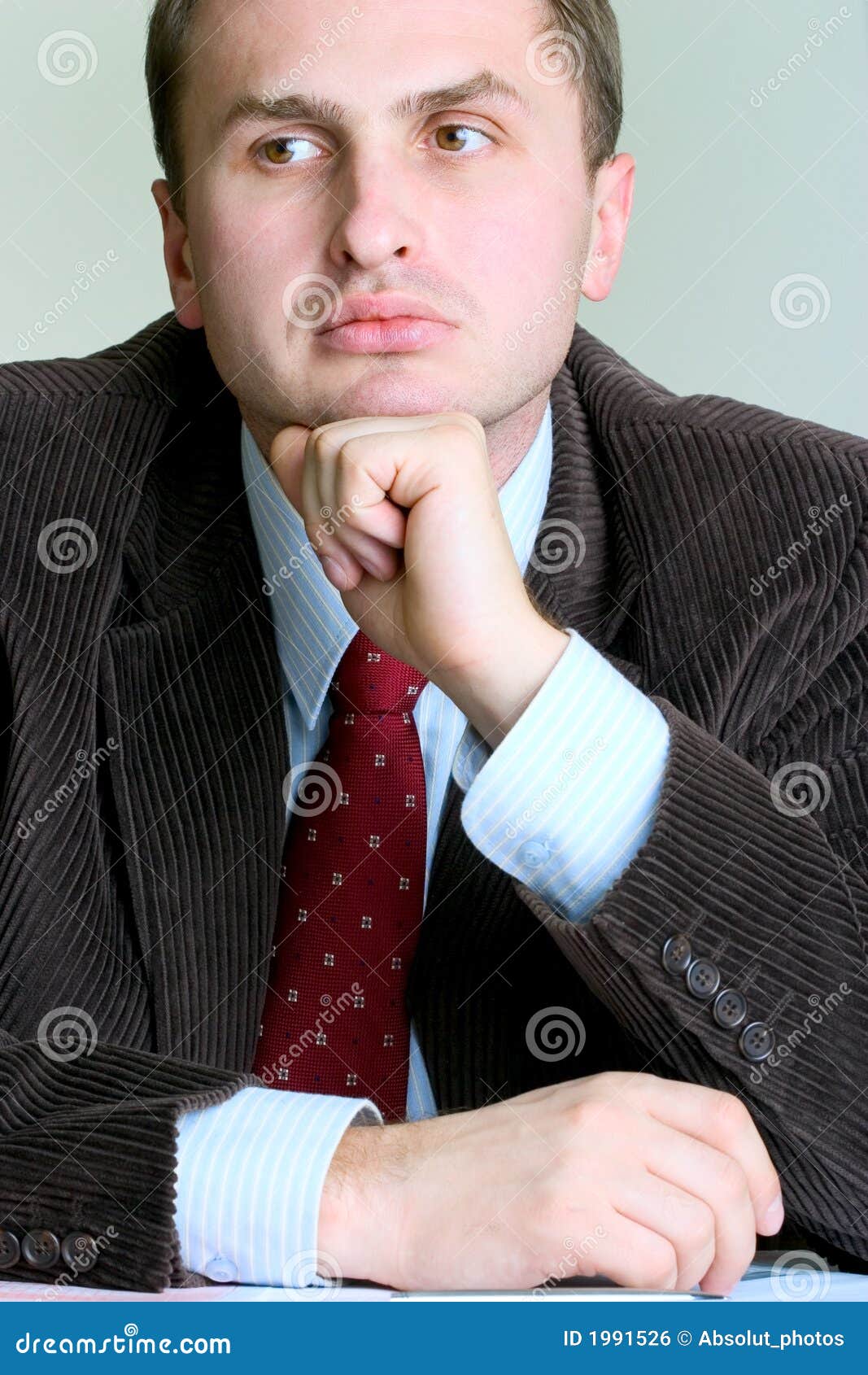 Bored businessman stock photo. Image of front, formal - 1991526