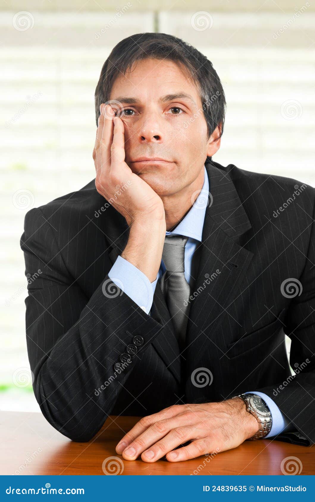 Bored businessman stock image. Image of portrait, executive - 24839635
