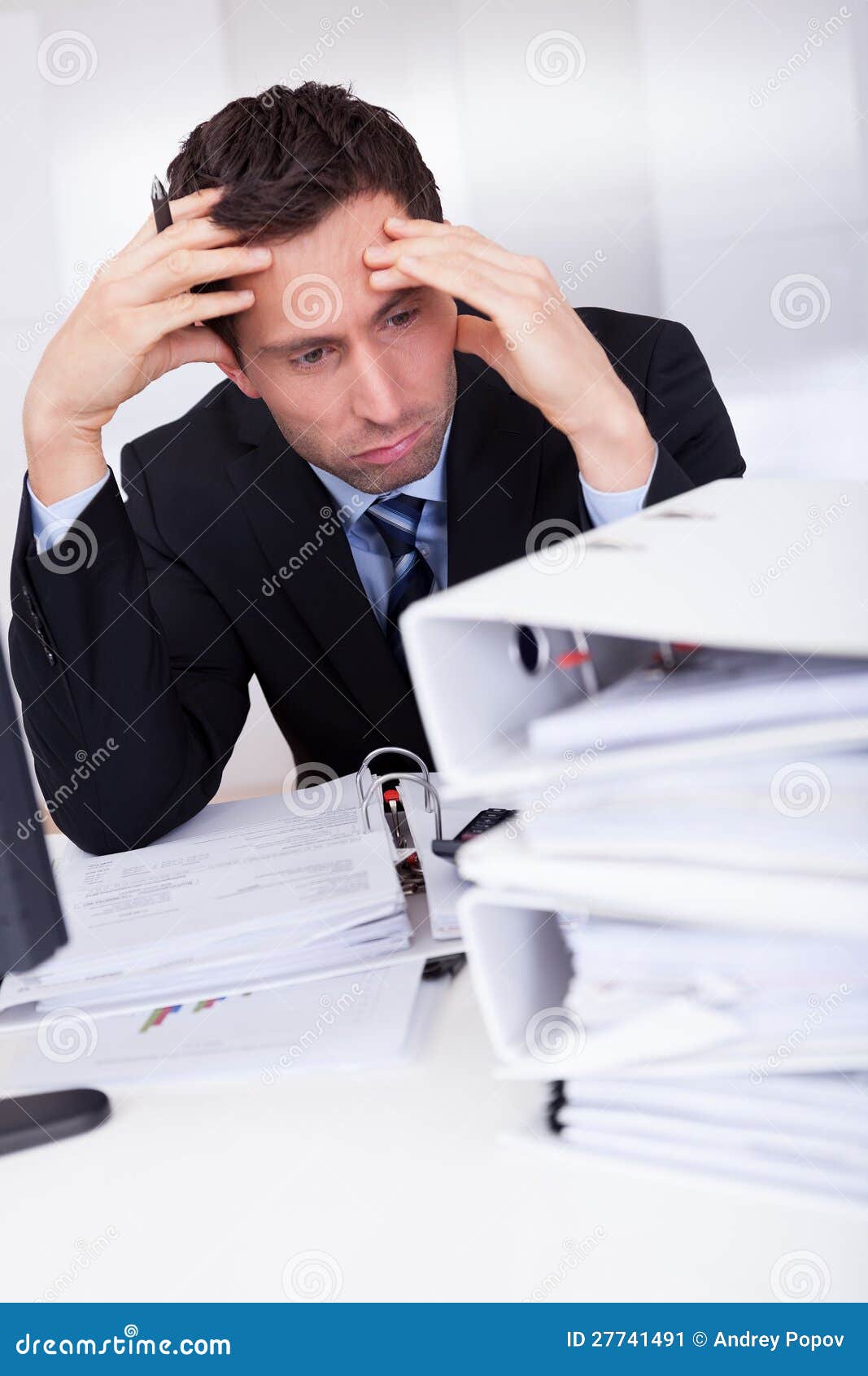 Bored Businessman stock image. Image of indoors, accounting - 27741491