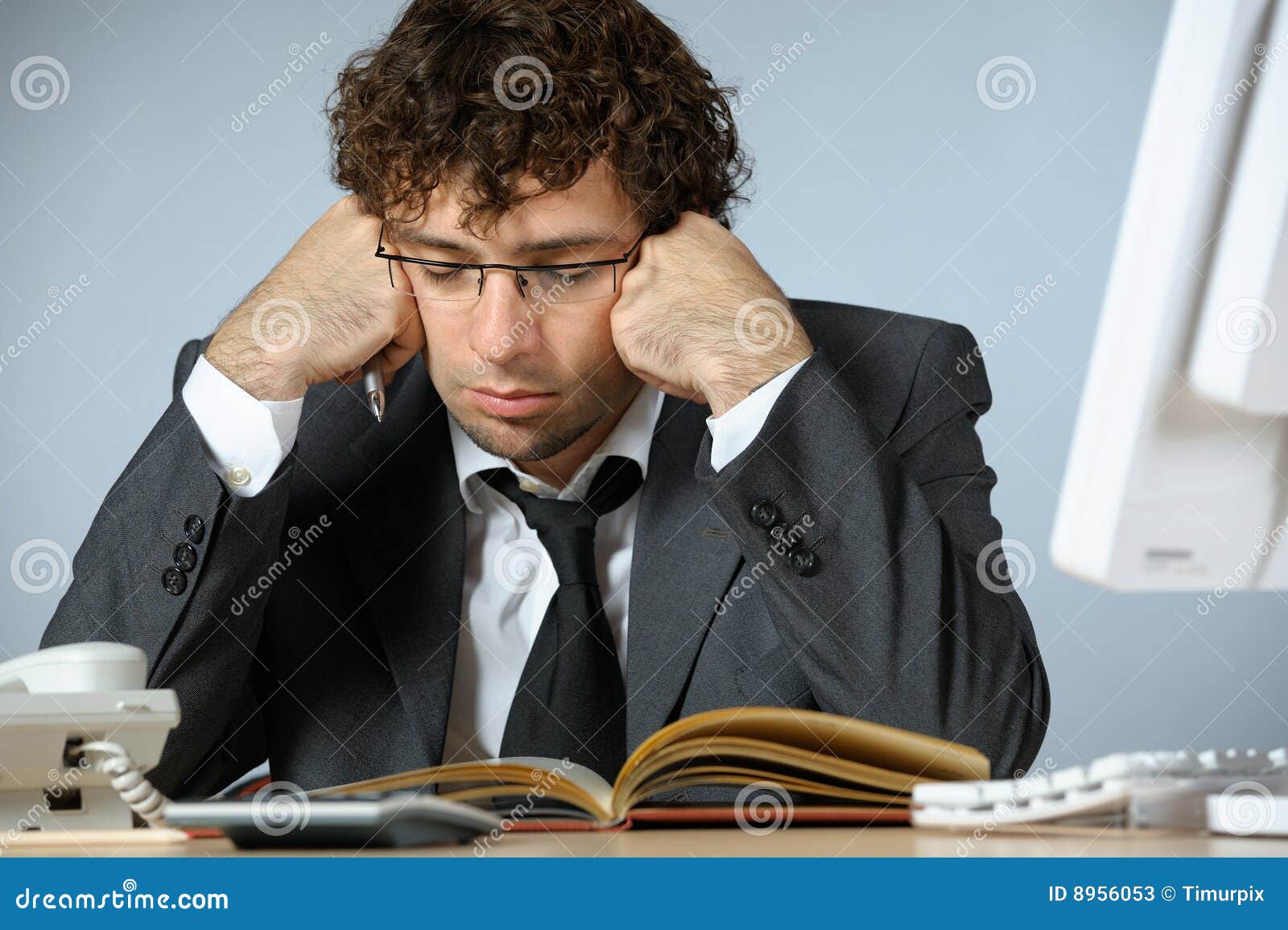 Bored businessman stock image. Image of businessman, office - 8956053