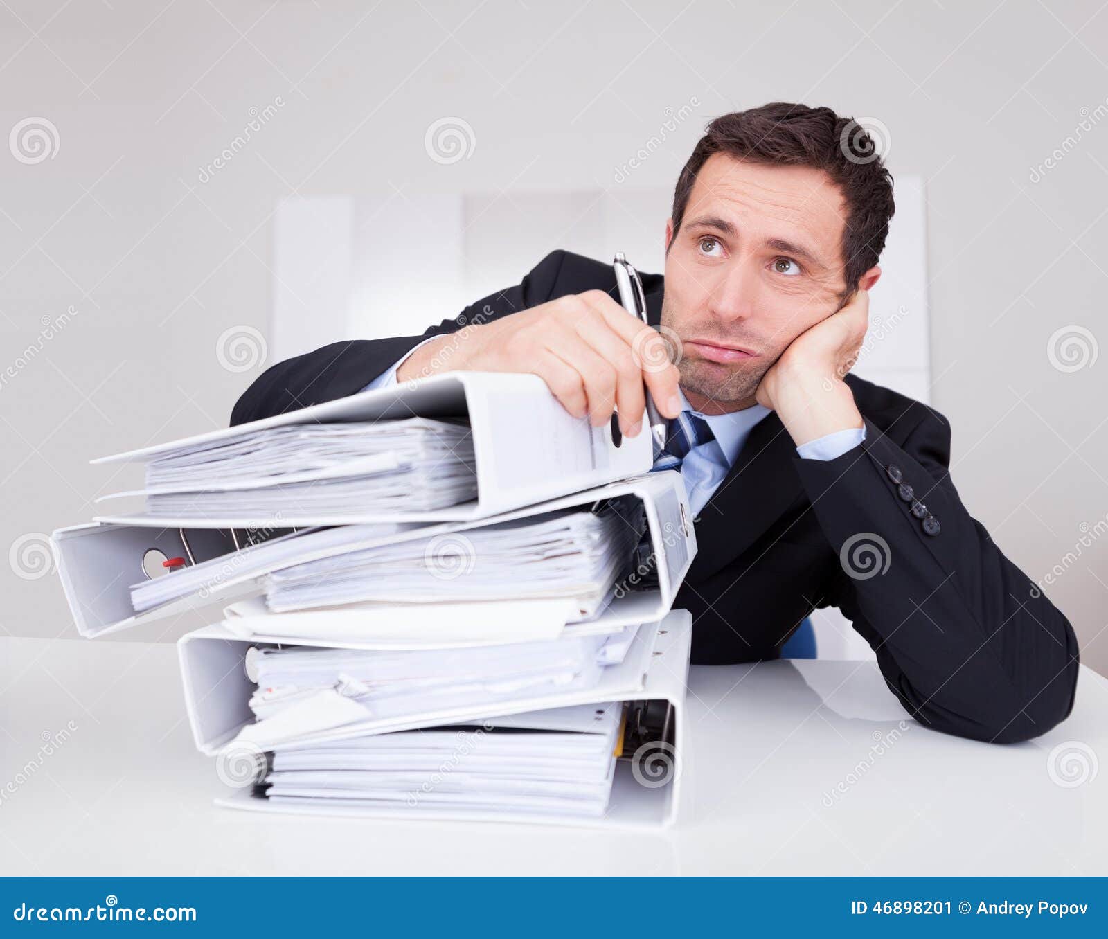 Bored businessman stock image. Image of male, caucasian - 46898201