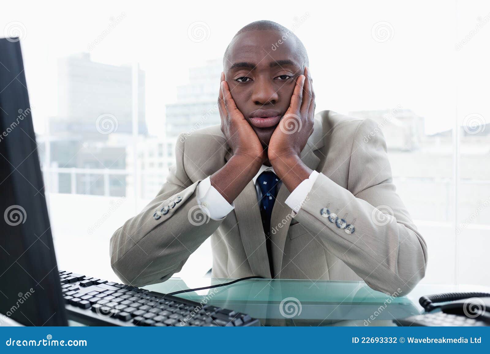 Bored businessman posing stock photo. Image of corporate - 22693332