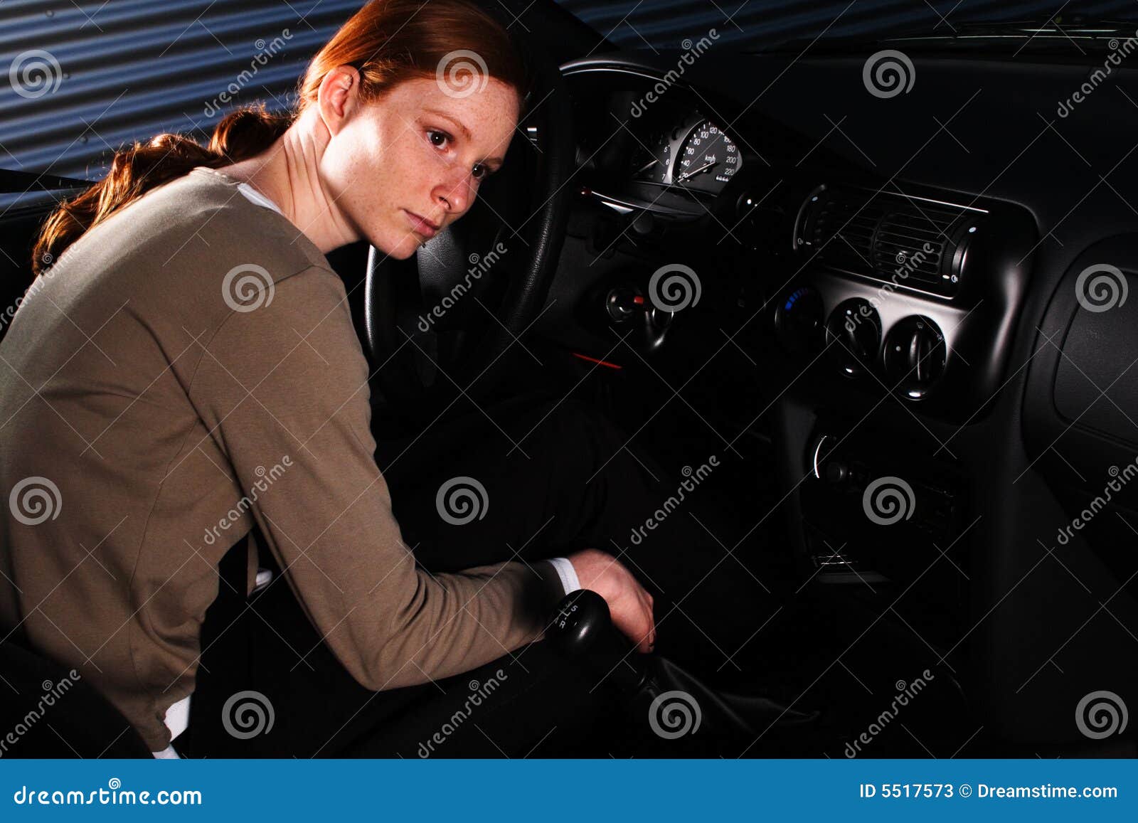A Bored Car Driver stock image. Image of female, tedious - 5517573