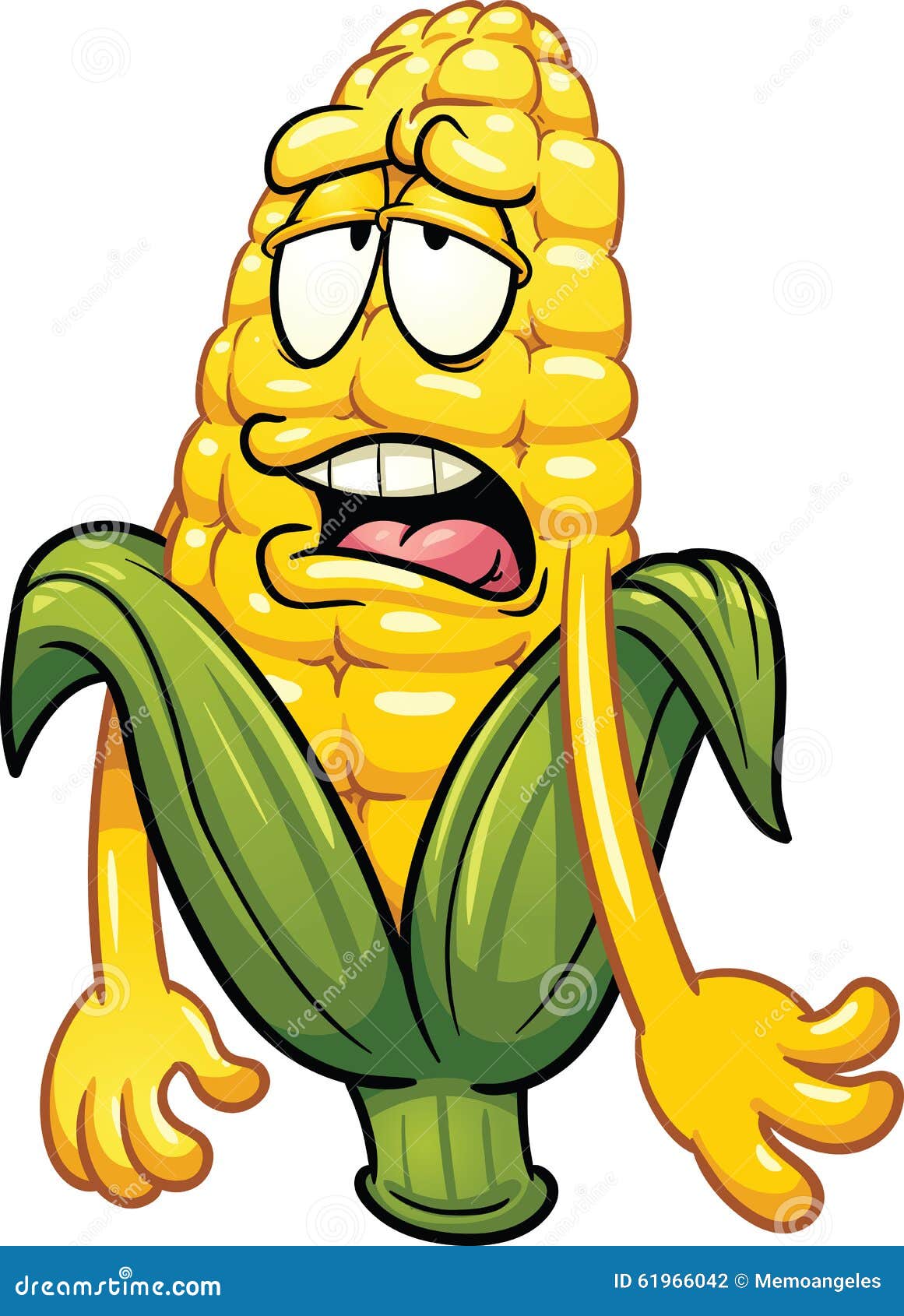 Cartoon Corn Cob Seamless Pattern 44251181