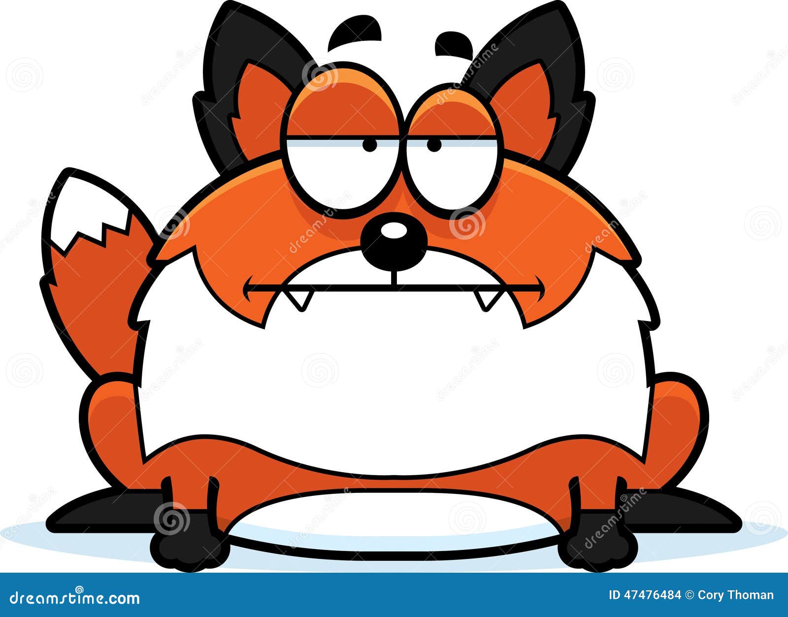 Bored Cartoon Fox stock vector. Illustration of cartoon - 47476484