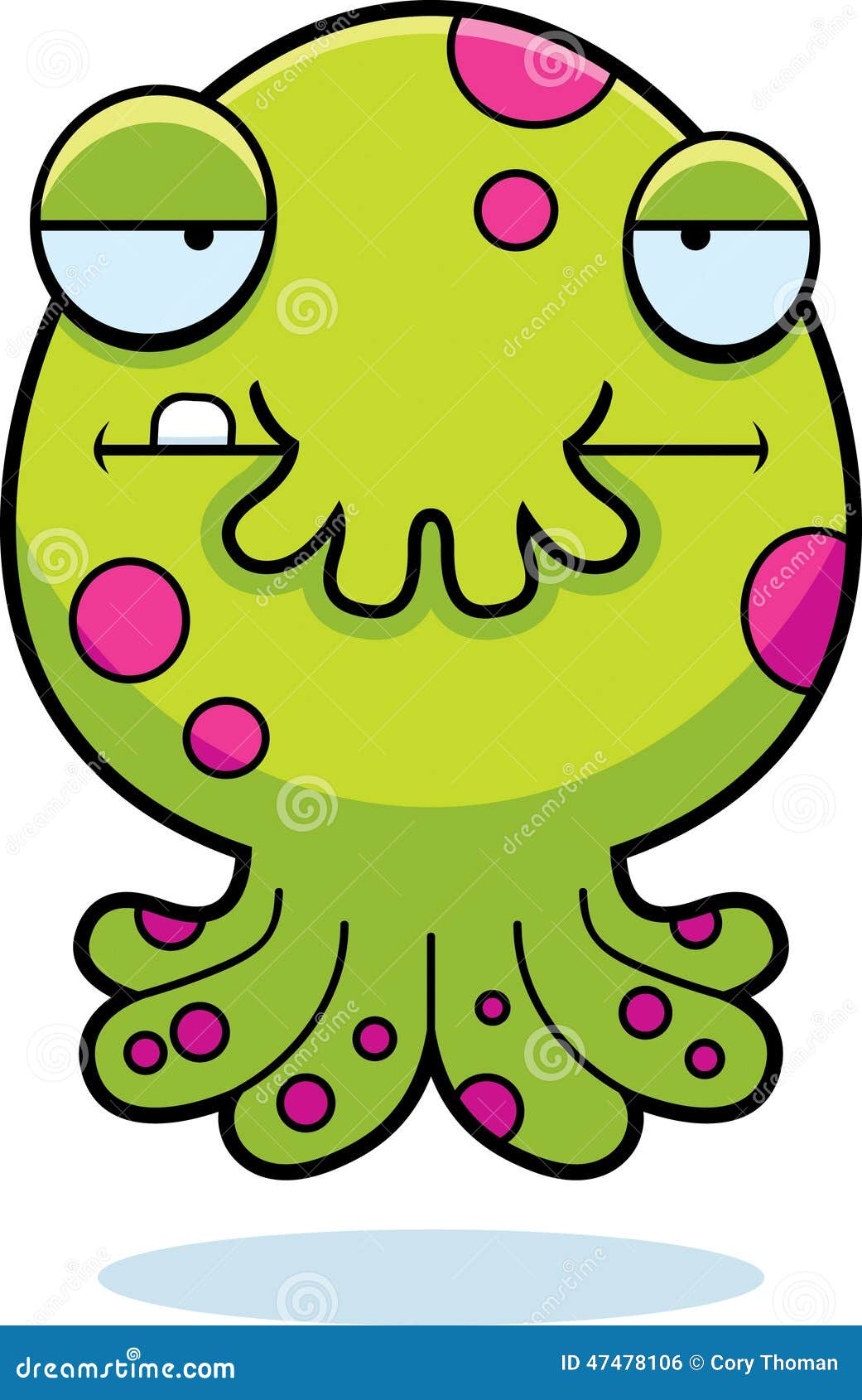 Bored Cartoon Monster stock vector. Illustration of mellow - 47478106