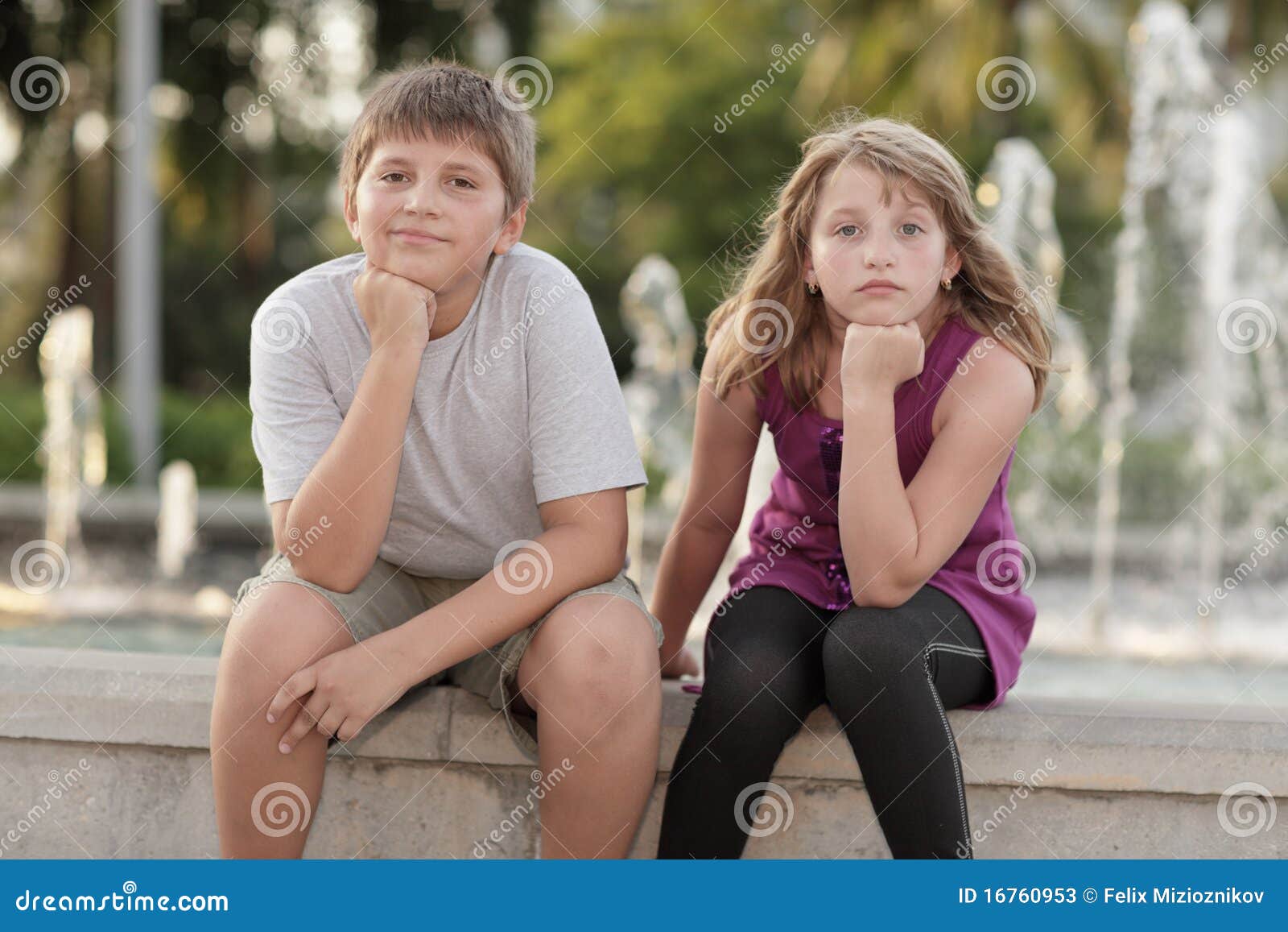 Bored children stock image. Image of chinned, female - 16760953