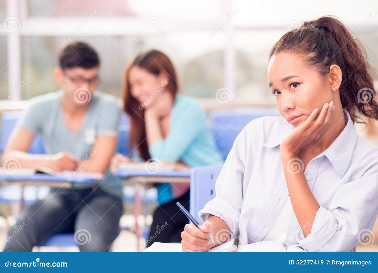 Bored College Students In Class