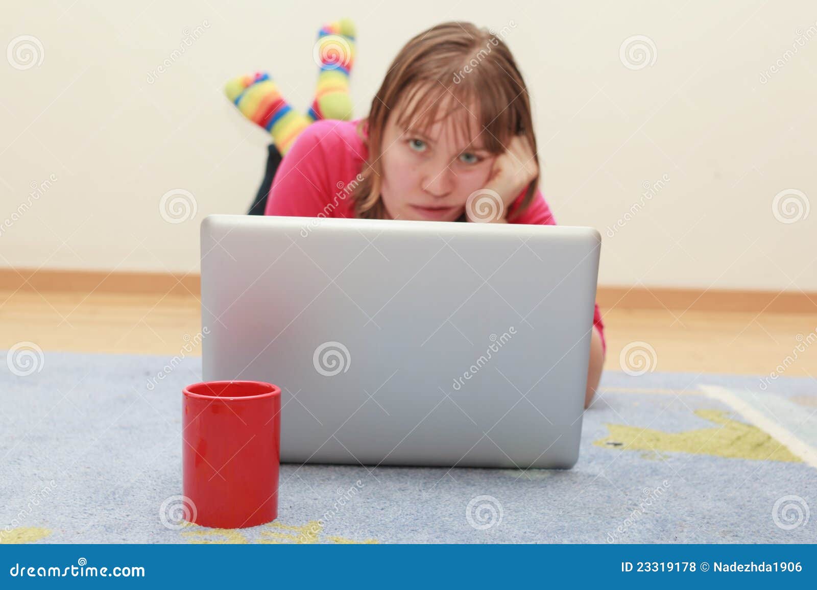 Bored of computer work stock photo. Image of resting - 23319178