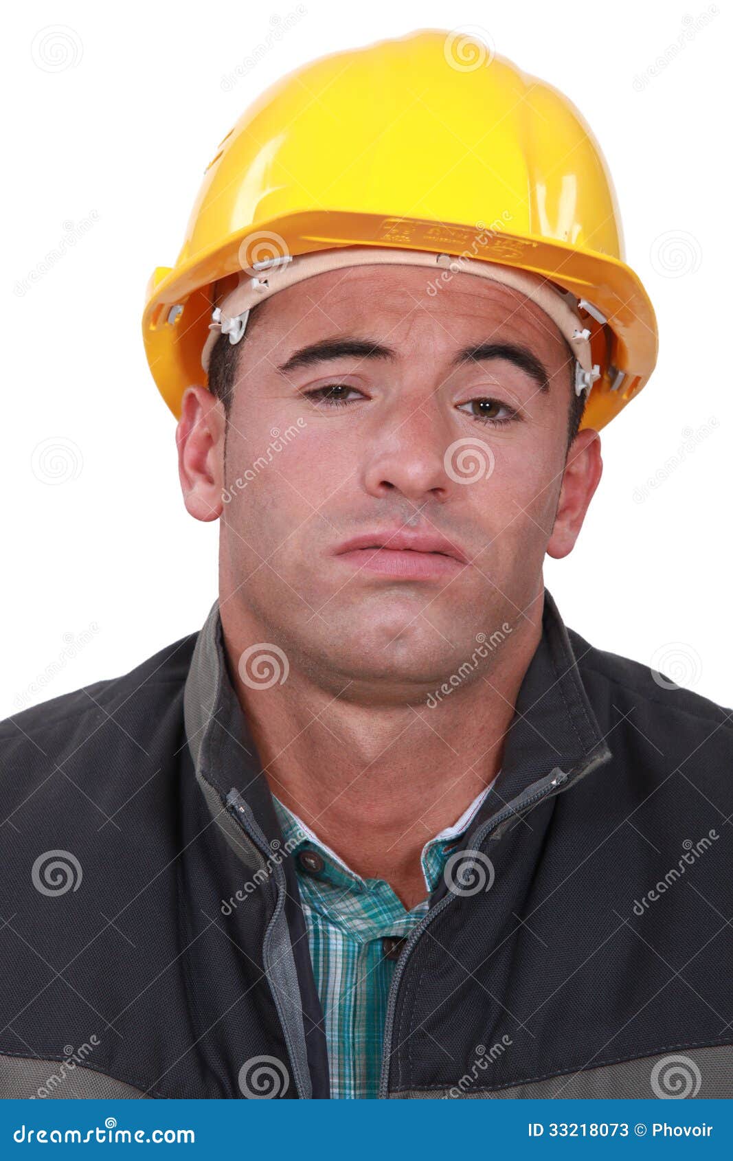 A Bored Construction Worker. Stock Image - Image of contractor, casual ...