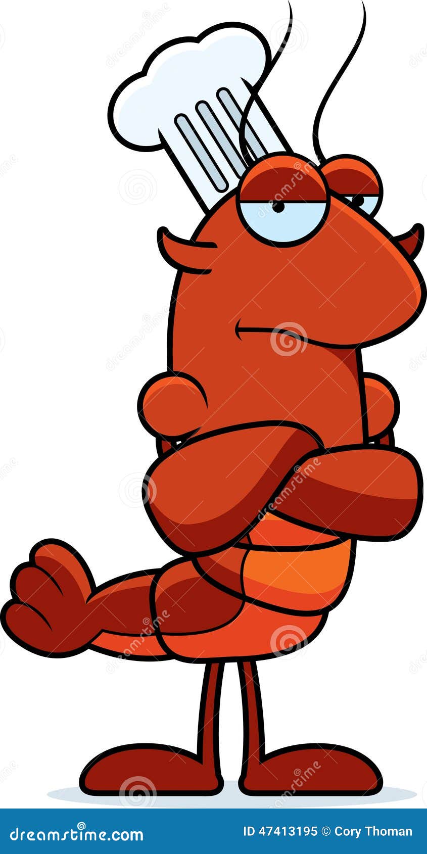 Bored Crawfish Chef stock vector. Illustration of folded - 47413195